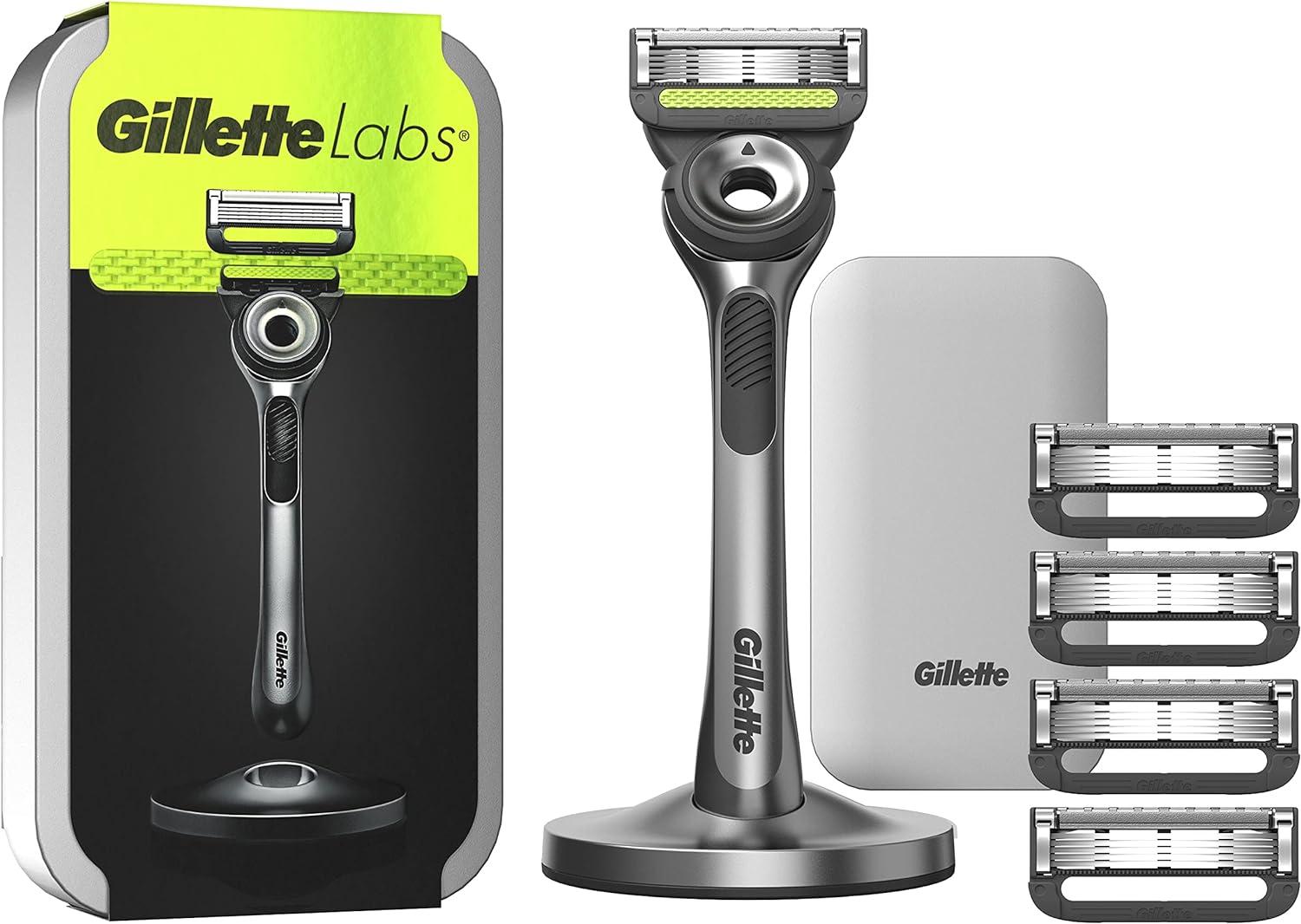 Buy Gillette Labs Men's Wet Razor - Advanced Shaving Kit with Cleaning ...