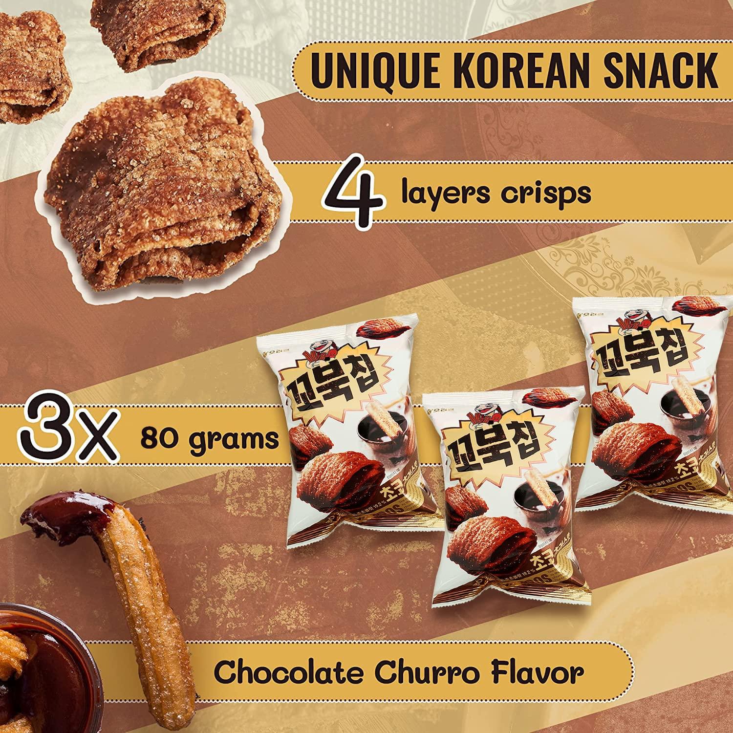 K-Munchies Orion Turtle Chips - 3 Packs of 80-gram Chocolate Churro ...
