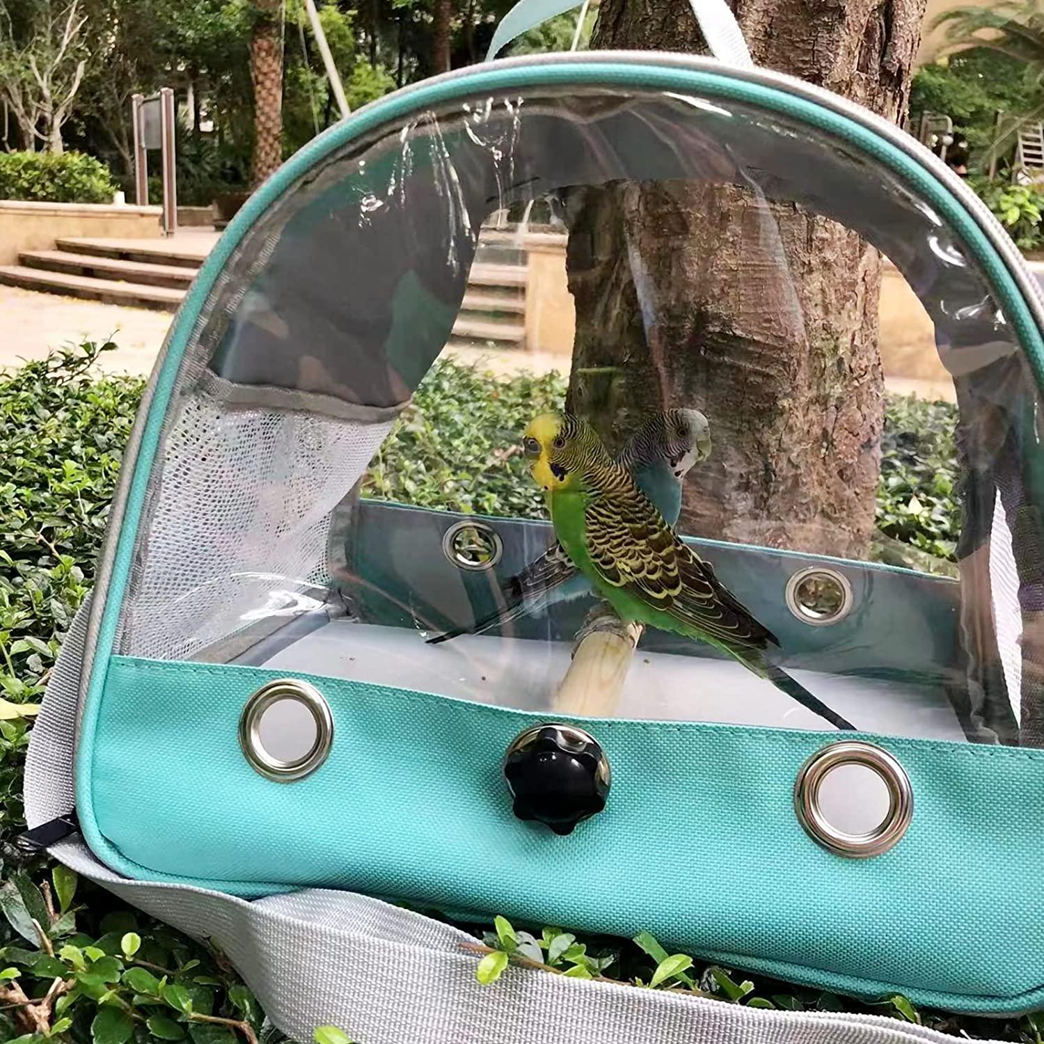 Wildox Portable Bird Carrier Travel Cage - Green Parrot Pet Transport