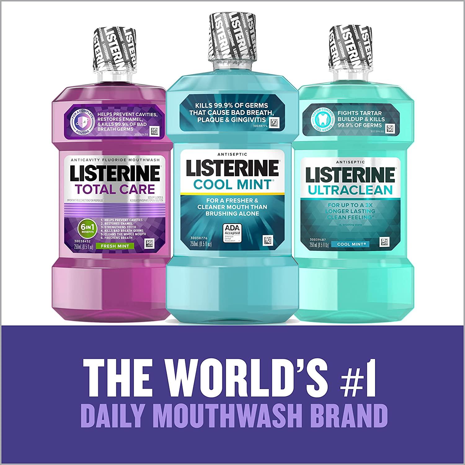 Listerine Total Care Anticavity Fluoride Mouthwash | 6-in-1 Oral Rinse ...