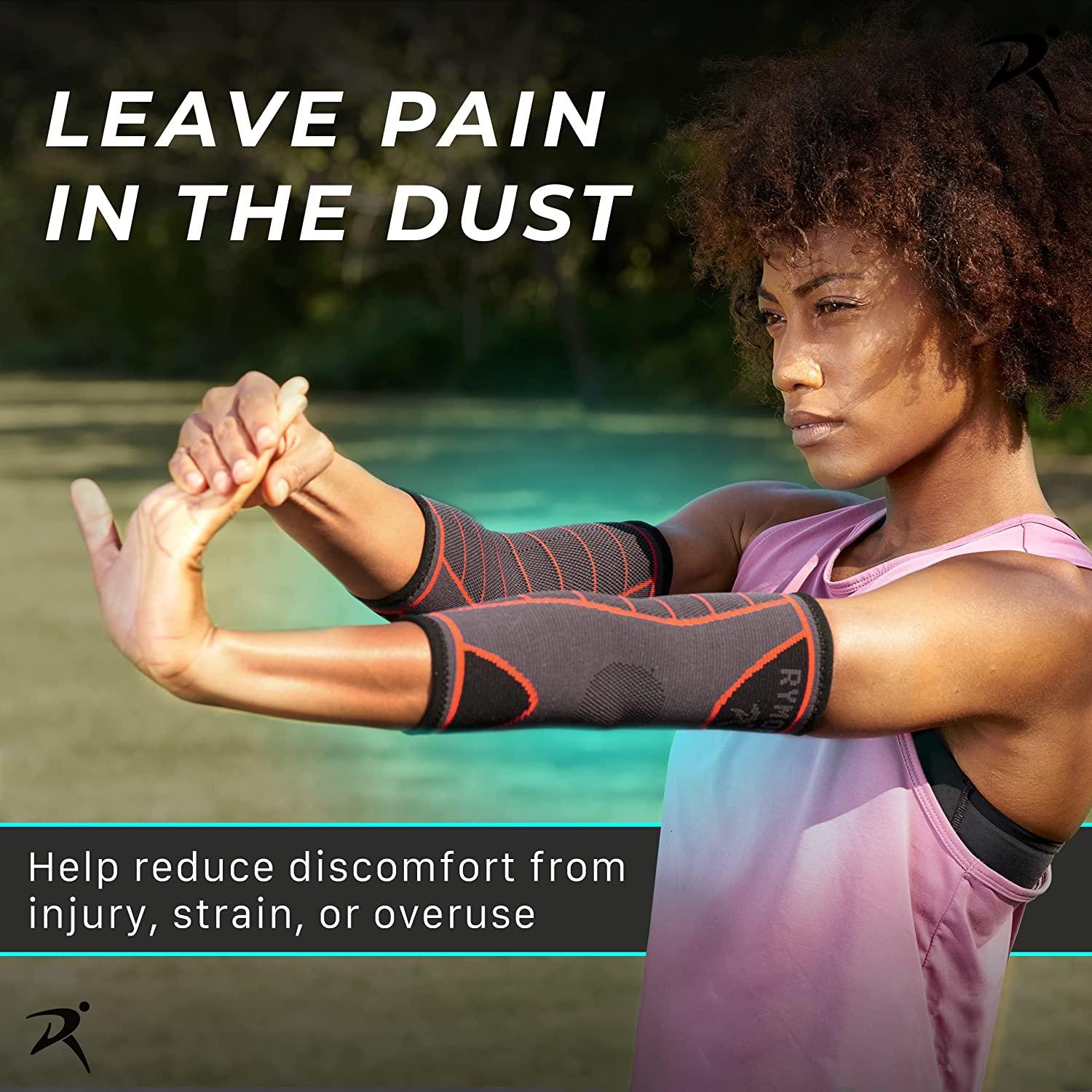 Rymora Fitness Elbow Brace - Compression Support Sleeve for Tendonitis ...