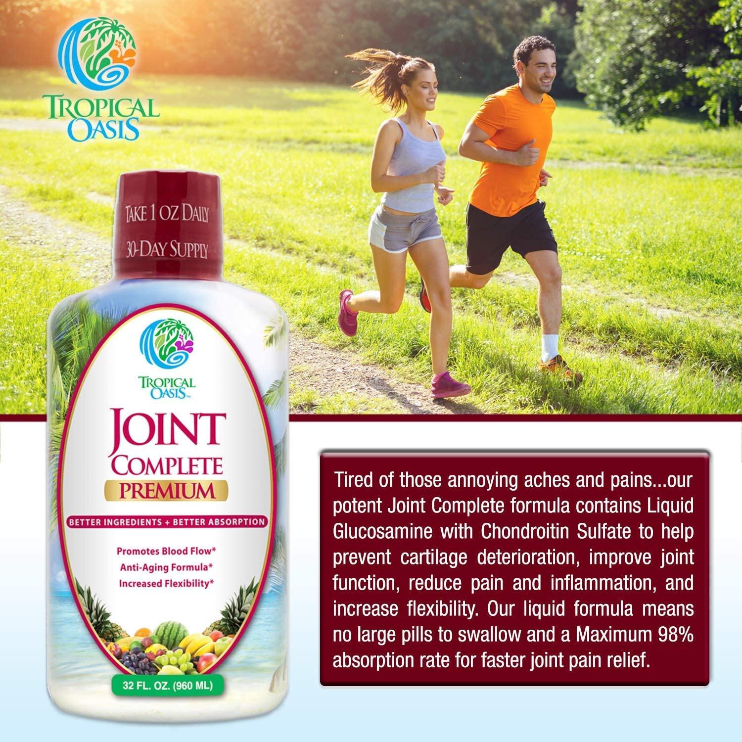 Tropical Oasis Joint Complete Premium - Liquid Glucosamine, Chondroitin ...