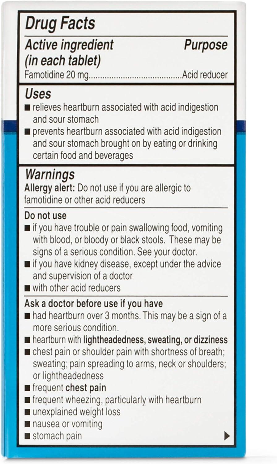 Equate Famotidine 20mg Tablets - 200 Count | Maximum Strength Acid ...