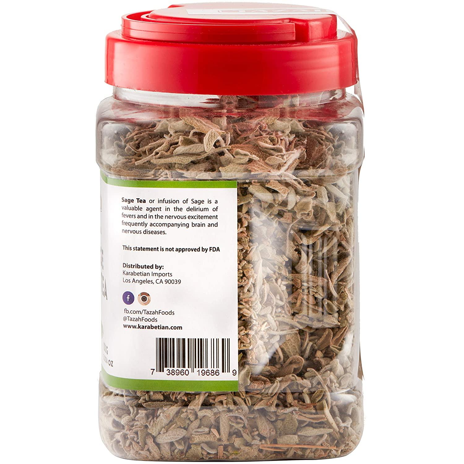 Premium Tazah Natural Sage Tea 3.5oz -100gr: Aromatic & Flavorful ...