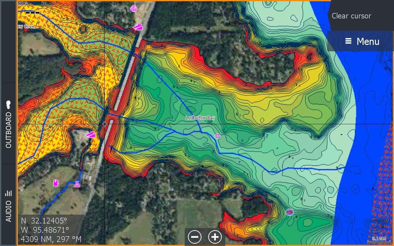 C-MAP Reveal Lake Charts with Shaded Relief & Custom Depth Shading ...