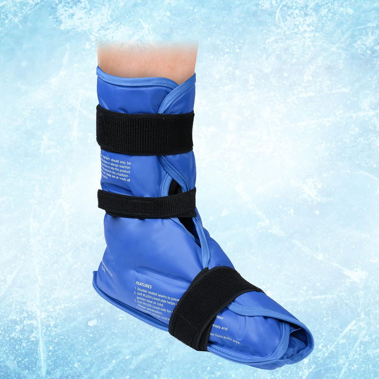 Large Foot Ankle Ice Pack Wrap for Achilles Tendonitis & Plantar ...
