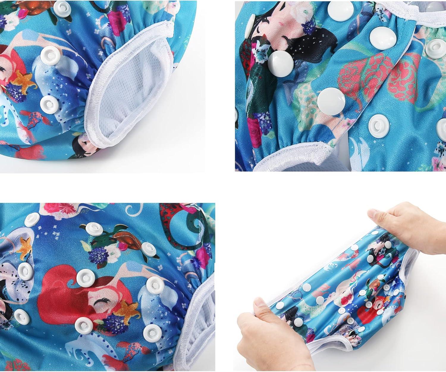Mixidone Reusable Swimming Diaper for Toddlers | Adjustable Mermaid ...