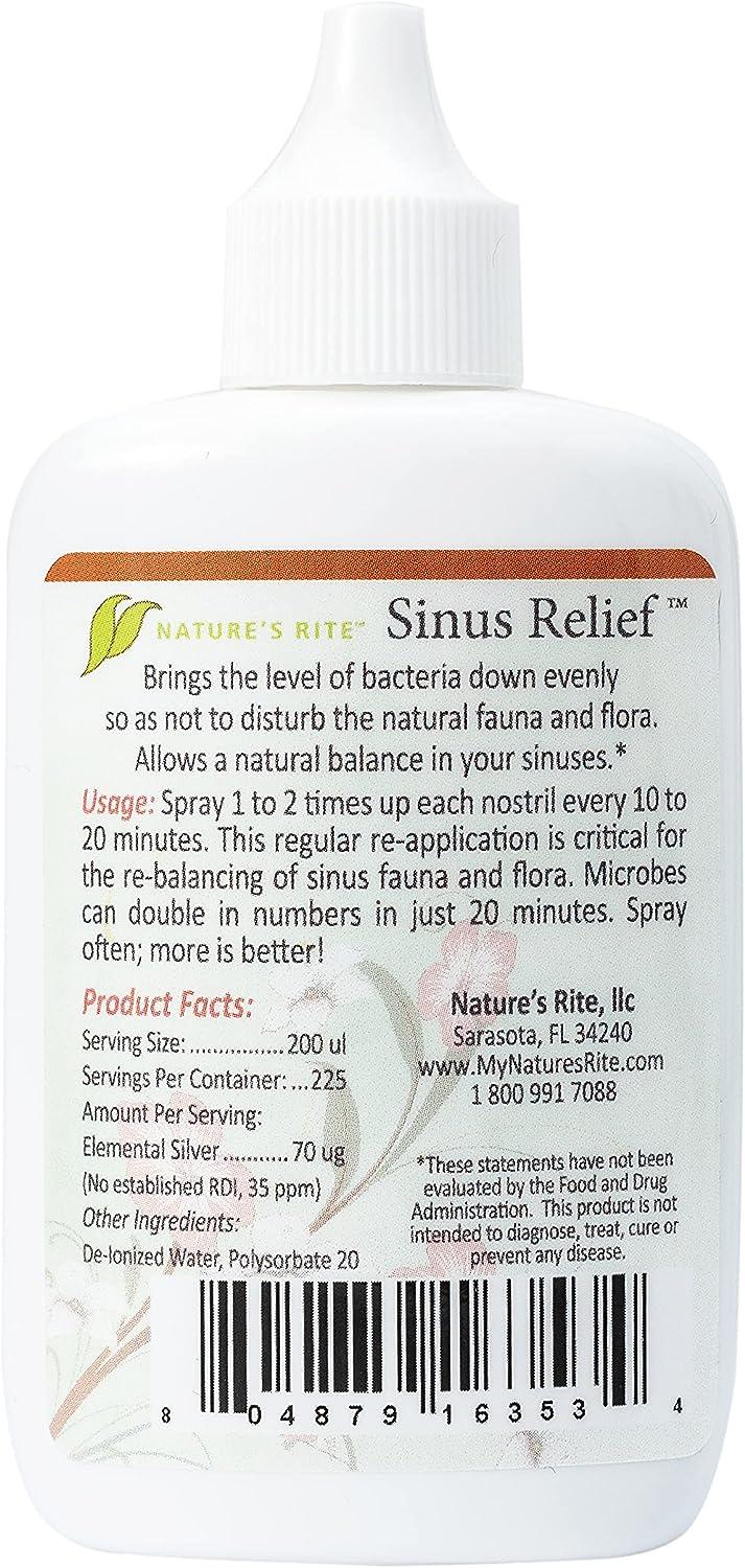 Nature's Rite Sinus Relief Spray 1.5 oz - All-Natural Nasal Support for ...