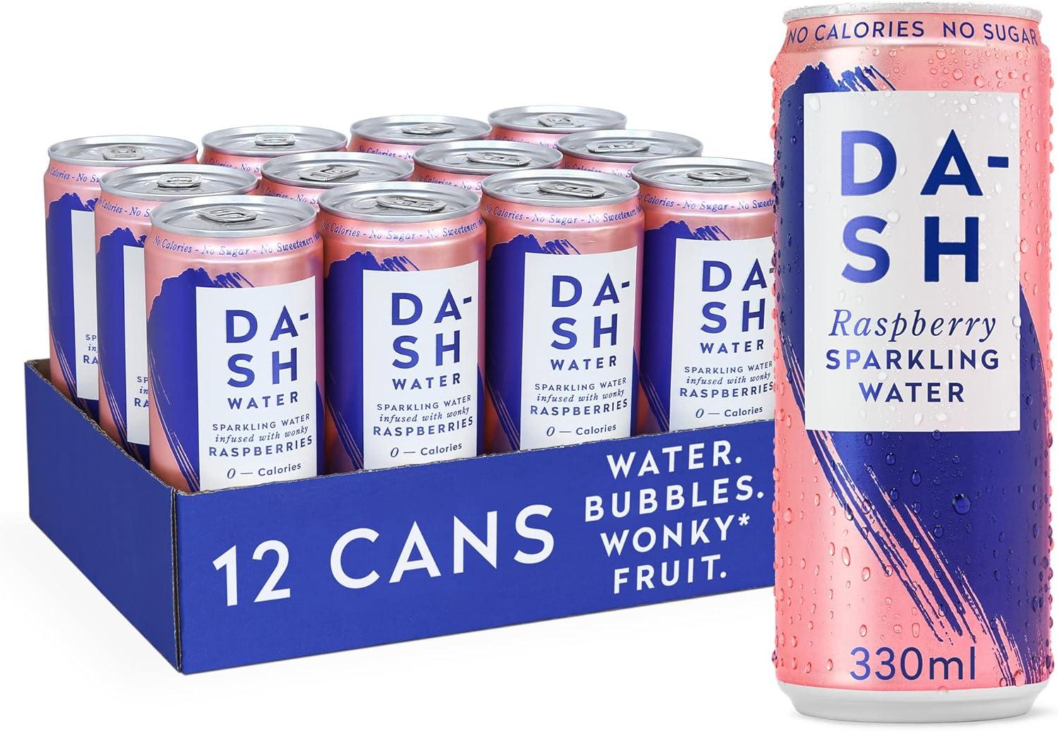 Dash Water Mixed Pack - 16 x Flavoured Sparkling Spring Water ...