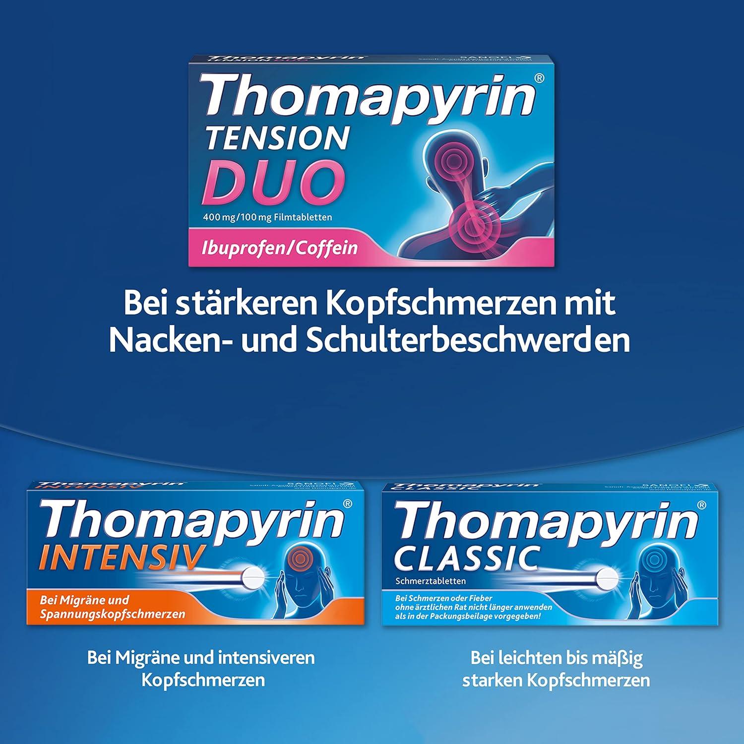 Thomapyrin TENSION DUO - Fast Relief for Severe Headaches | 2 x 18 Film ...