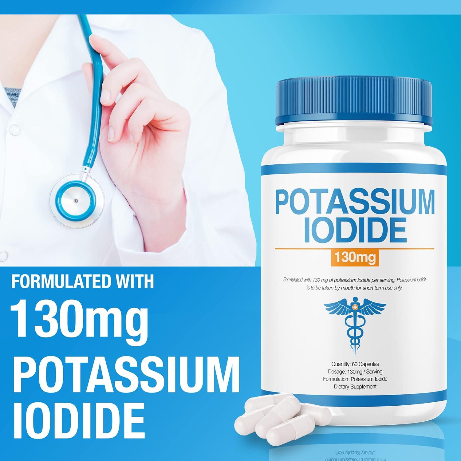 Potassium Iodide Tablets 130 mg KI Potassium Iodide Thyroid and ...