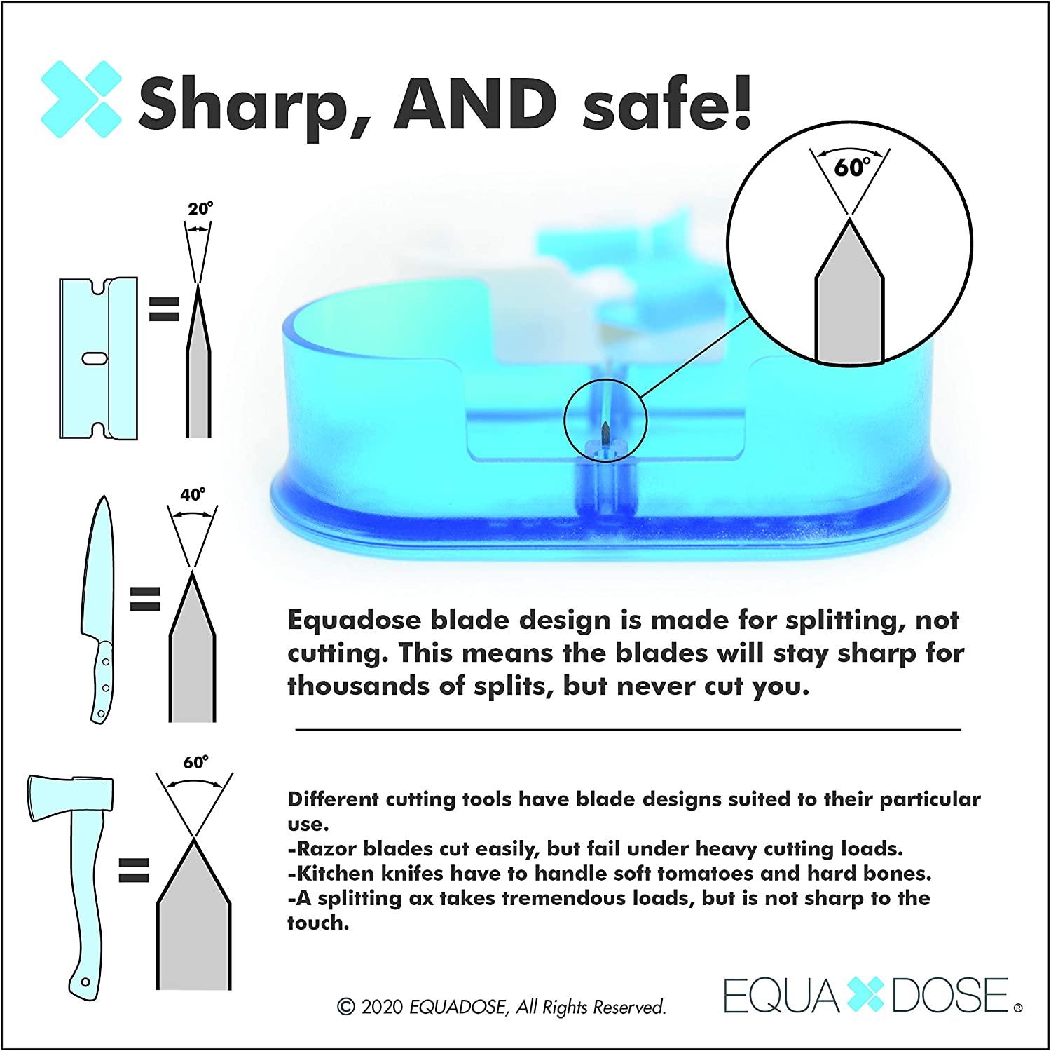 Equadose Pill Cutter V2 - Double Stainless Steel Blades with Centering ...