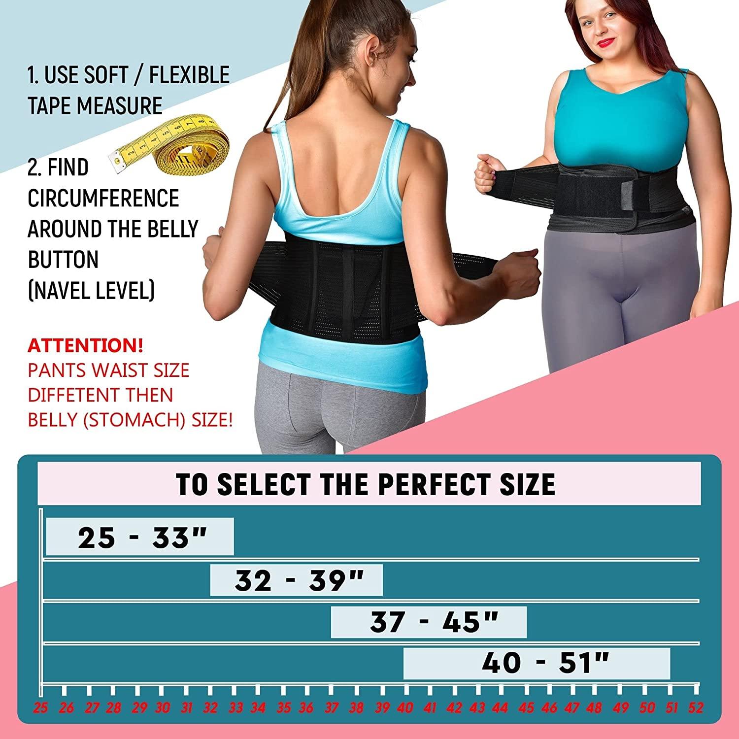 Aveston Orthopedic Back Brace for Lower Back Pain - Size 37-45 Inch ...