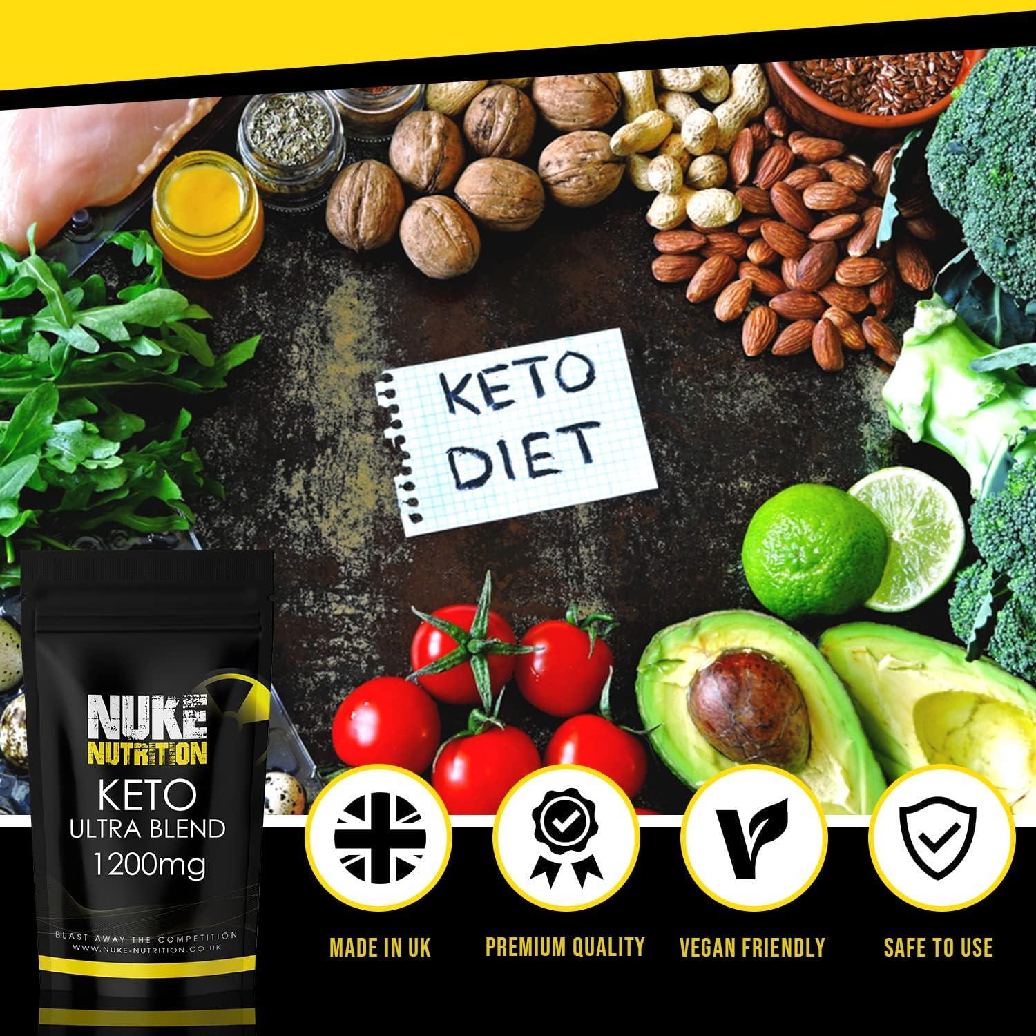 Nuke Nutrition Keto Ultra Blend x60 Capsules - Max Strength Weight Loss ...