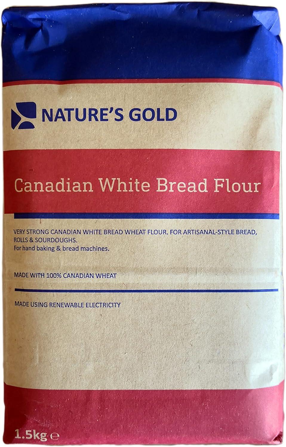 Nature's Gold 100% Very Strong Canadian White Bread Flour 1.5kg (Pack ...