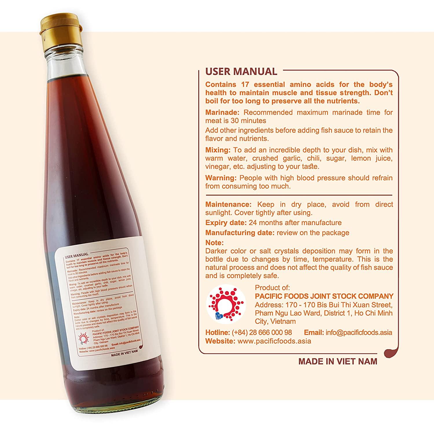 Bless Mami Fish Sauce 40N | Asian Cooking Sauce | 100% Pure Vietnamese ...