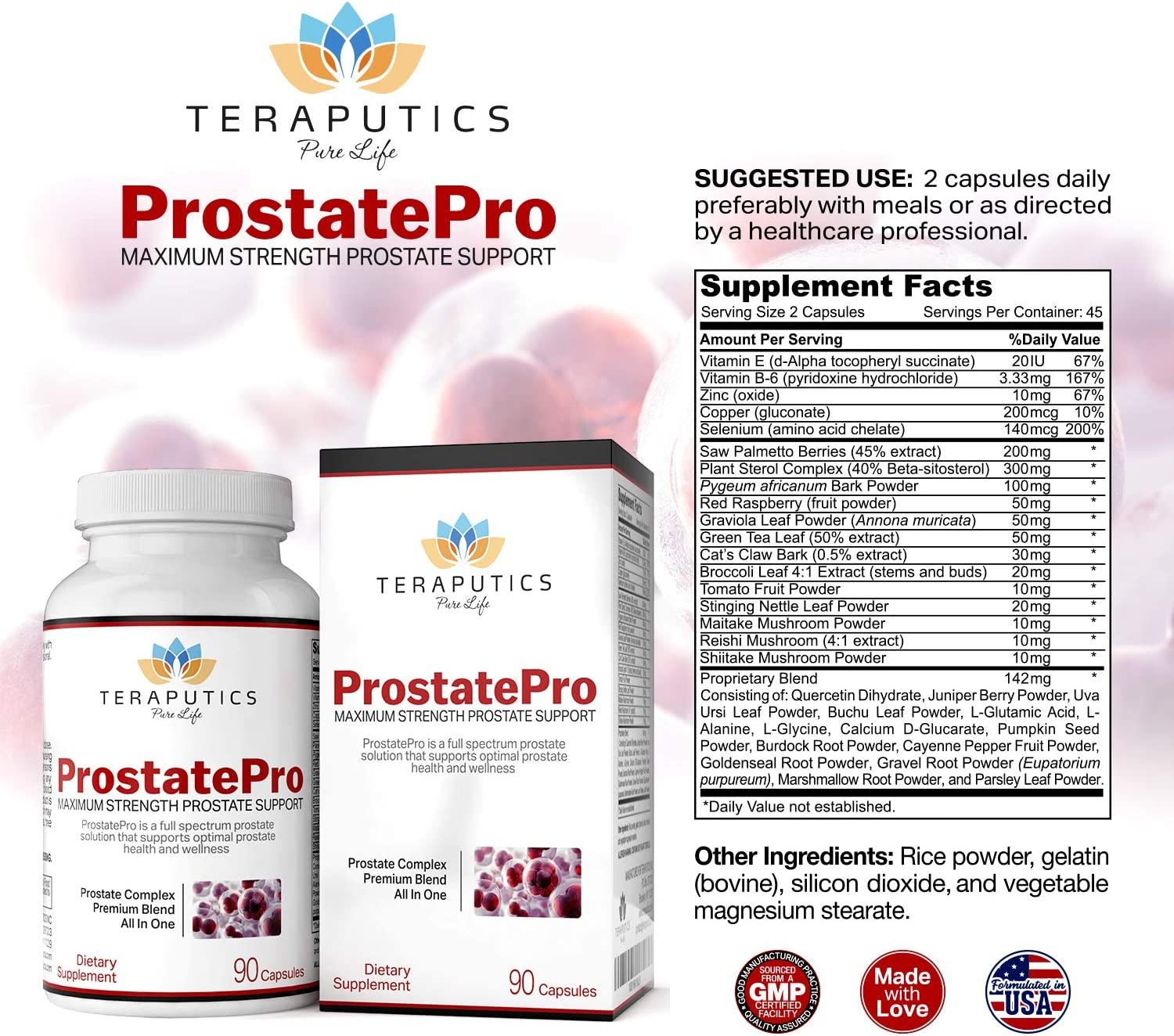 ProstatePro - Saw Palmetto Prostate Health Supplement for Men | Non GMO ...