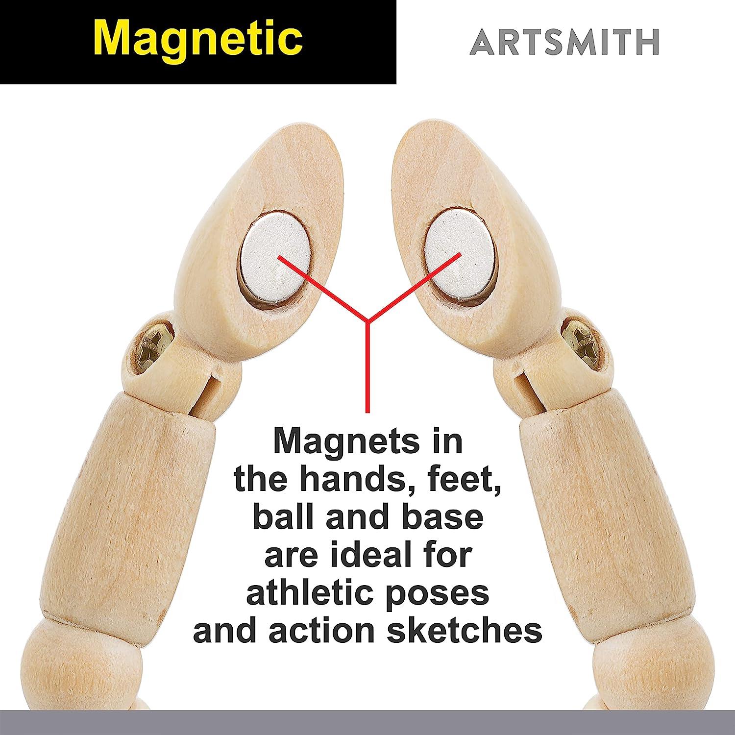 Artist Manikin Posable Figure - 4.5 Magnetic Wood Mannequin Form for ...