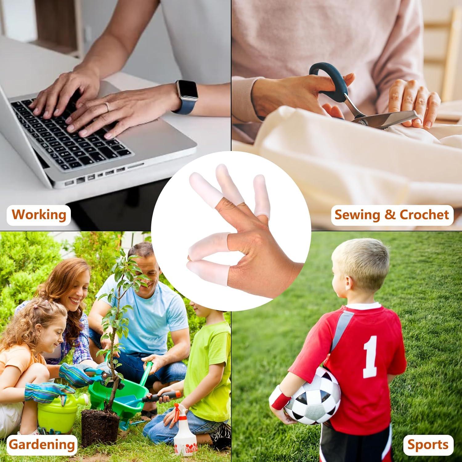 20 PCS Silicone Gel Finger Cots - Finger Protectors for Dry Skin ...