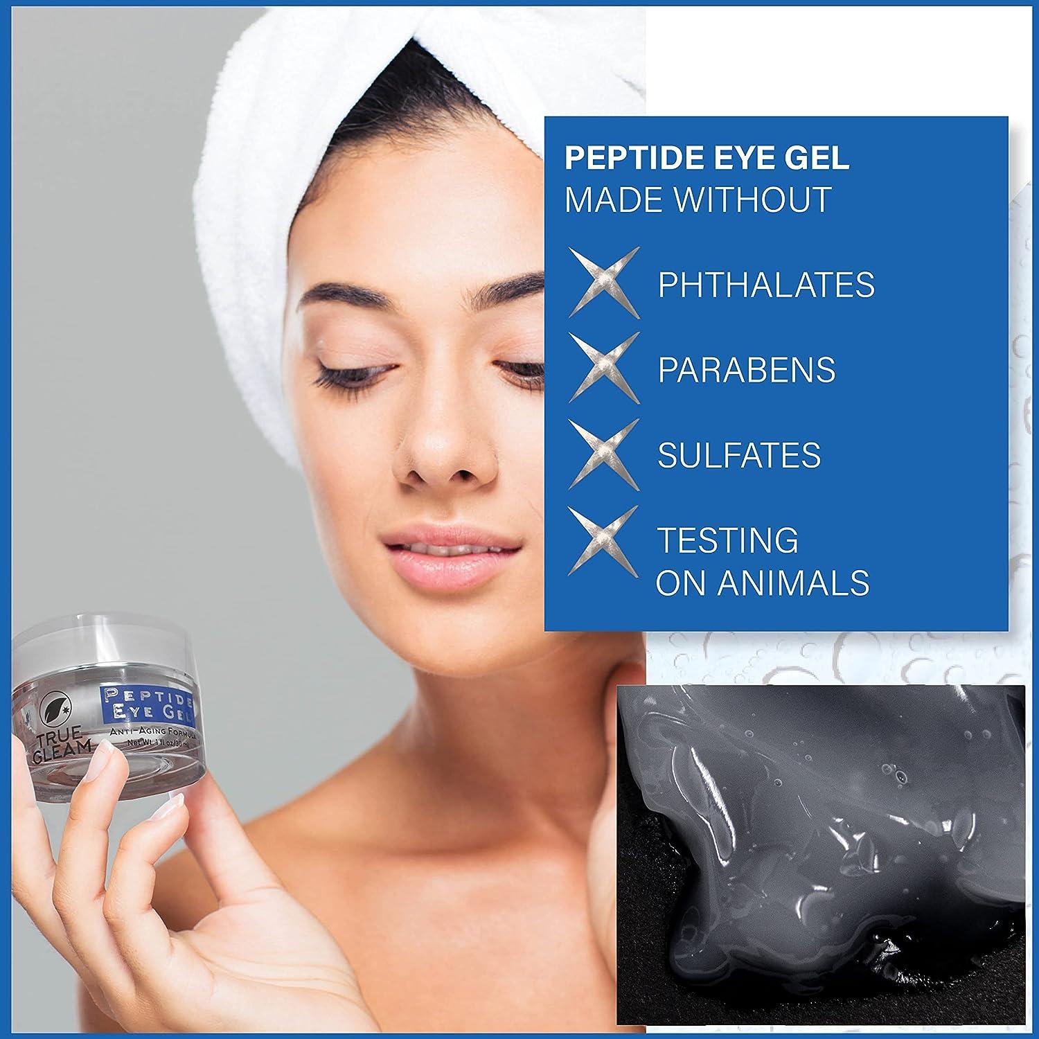 TRUEGLEAM Peptide Eye Gel - Anti-Aging Under Eye Collagen Treatment ...