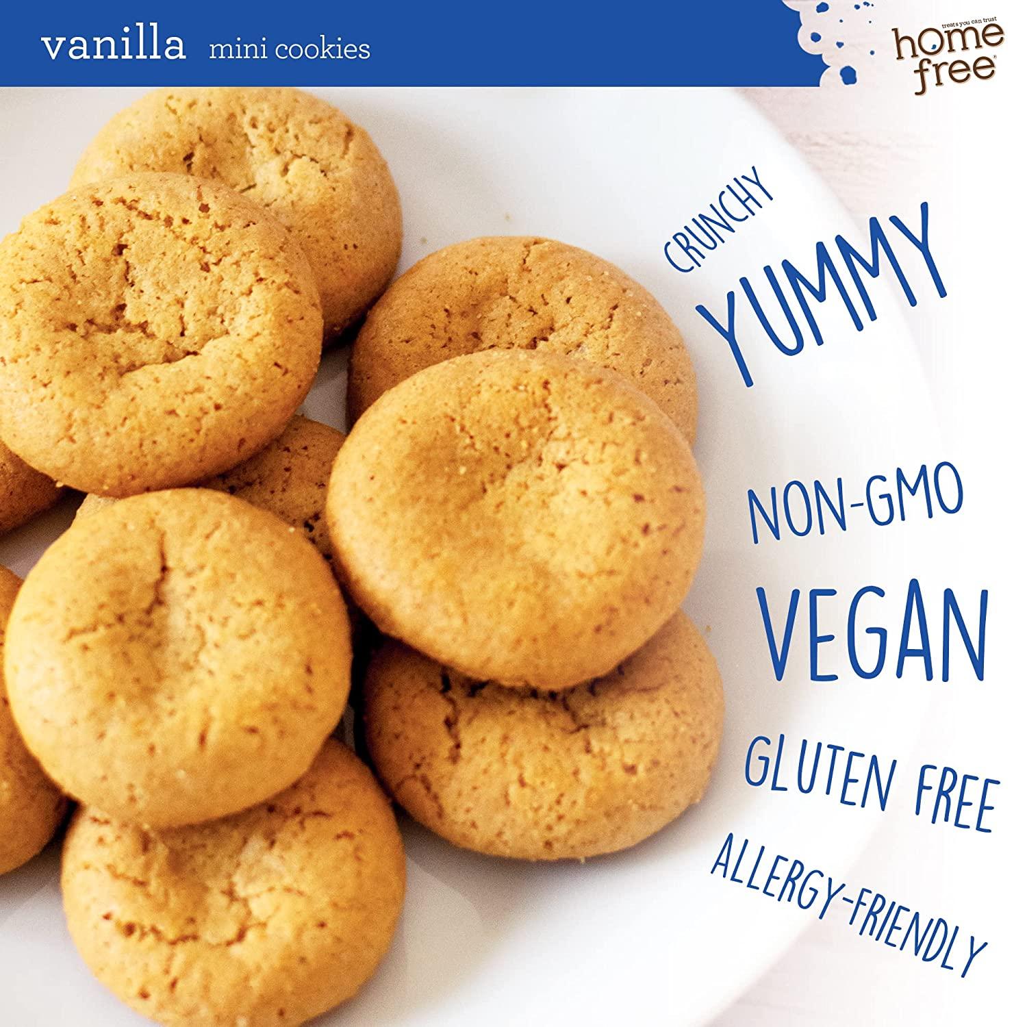 Homefree Mini Vanilla Cookies - Gluten Free, Nut Free, Vegan, 5 oz. Box ...
