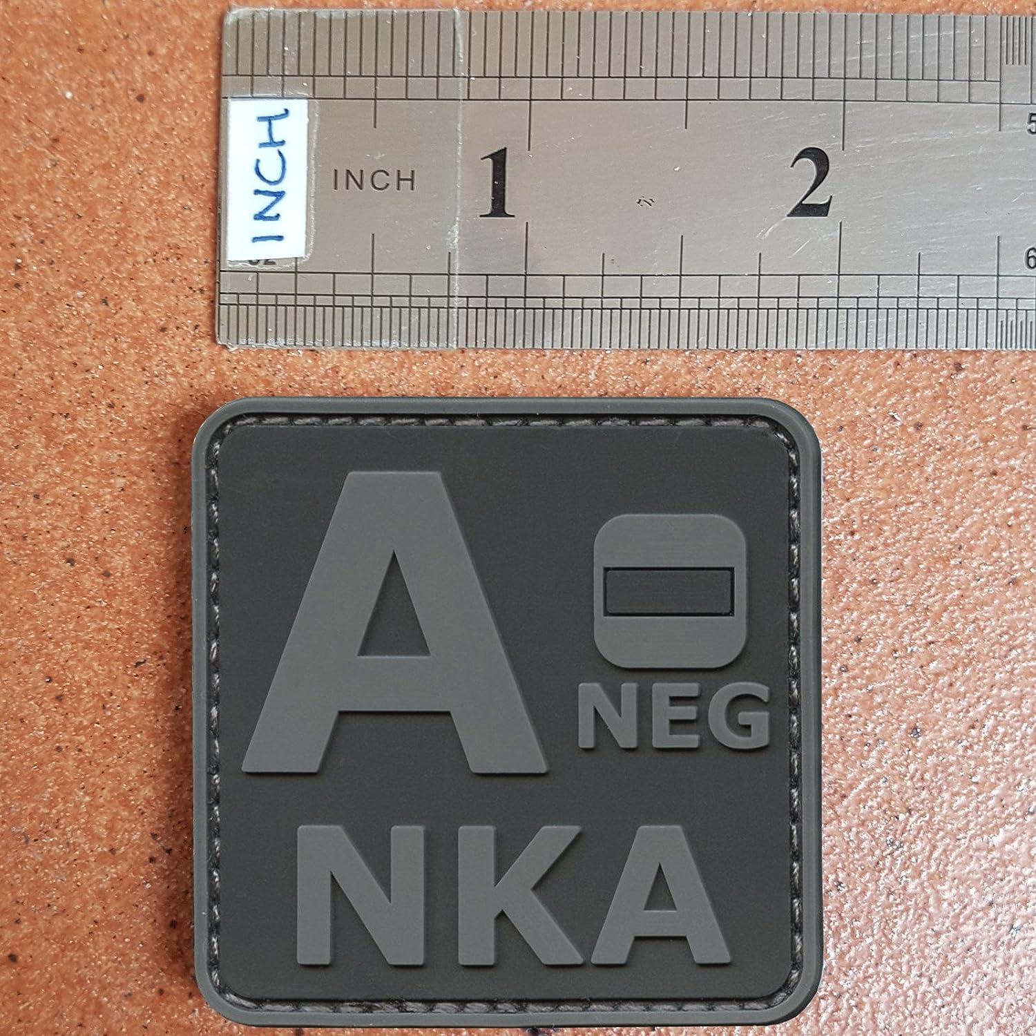 Blackout Subdued ANEG A-NKA Blood Type Morale Patch for Tactical Gear ...