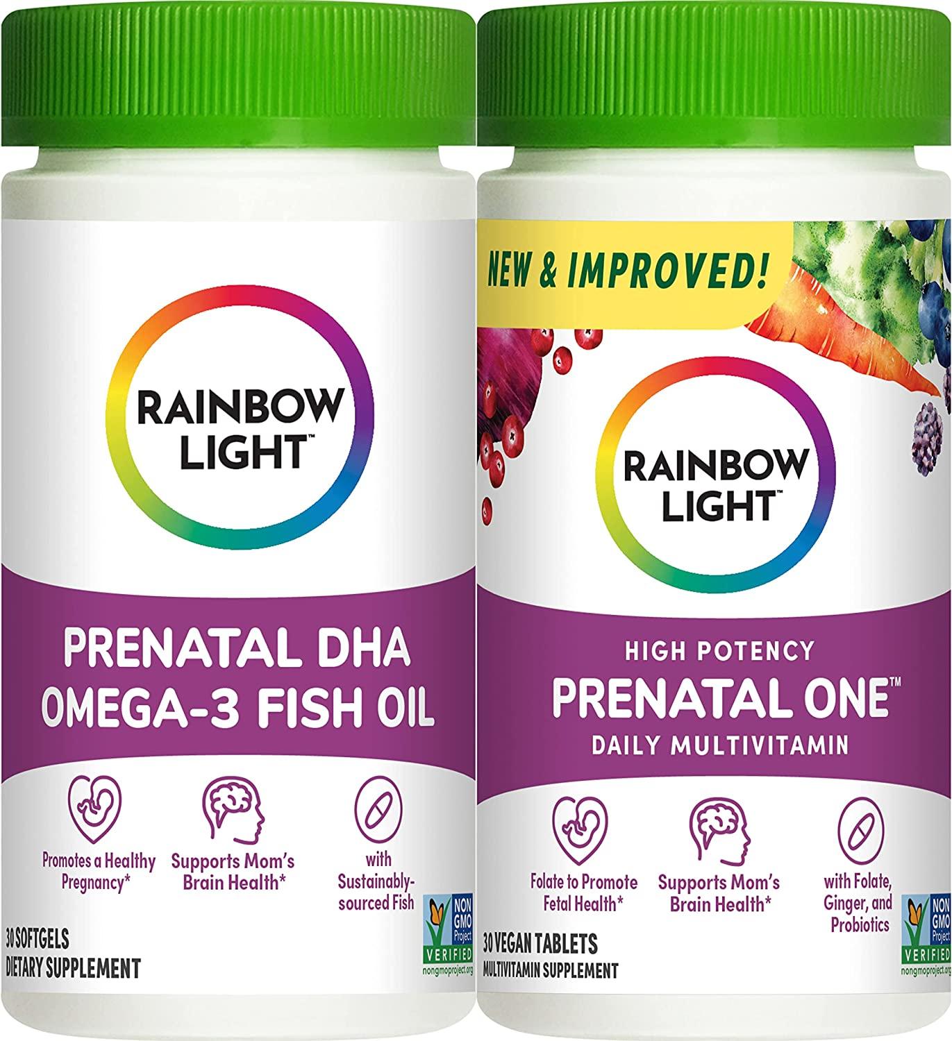 Rainbow Light Prenatal Daily Duo - Prenatal Multivitamin & DHA Softgels ...