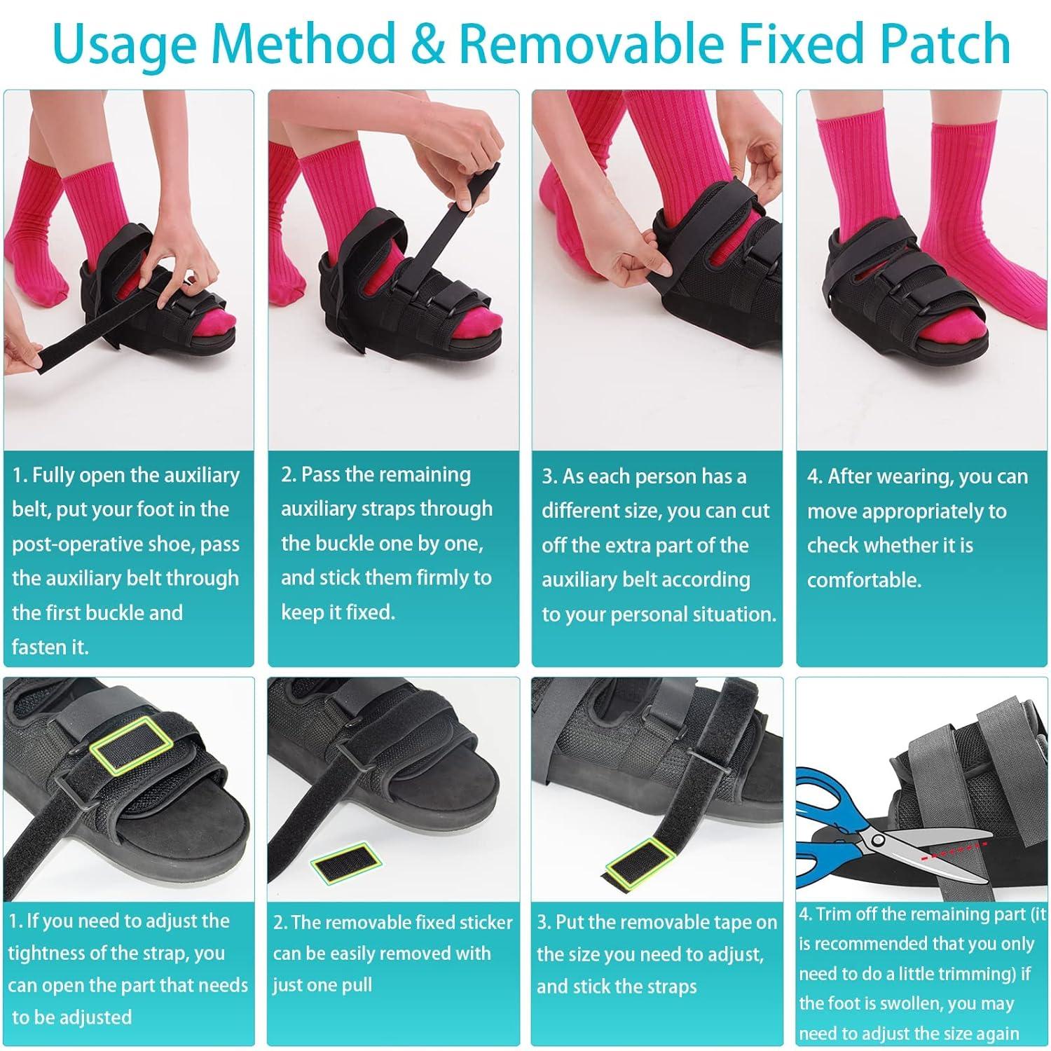 Adjustable Post Op Recovery Shoe for Forefoot Off-Loading | XL Size for ...