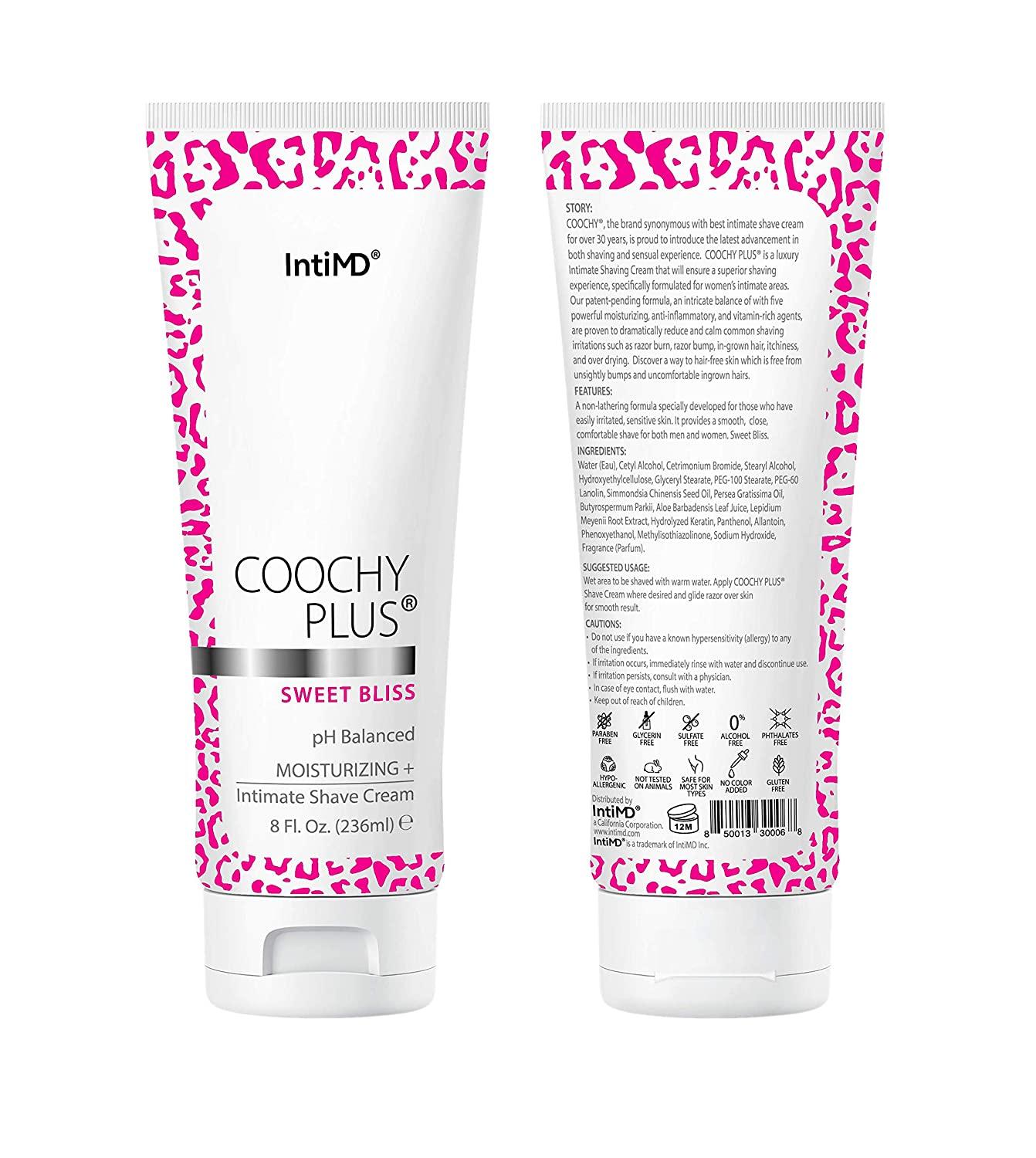 Coochy Plus Sweet Bliss Shaving Cream 8oz - Rash-Free Moisturizing ...