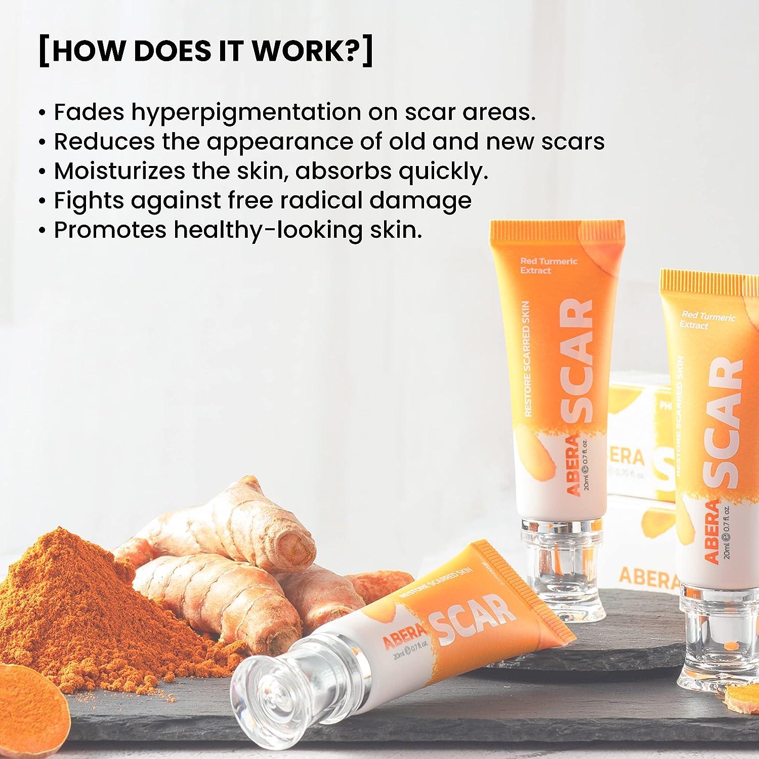 ABERA Scar Red Turmeric Cream - Advanced Scar Treatment for Face and ...