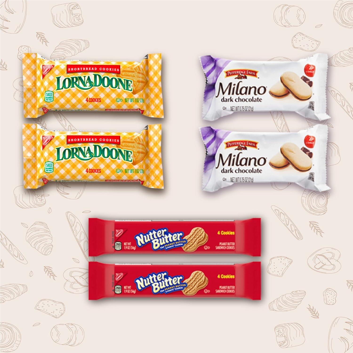 Cookie Snack Variety Pack - Individually Wrapped Cookies Bulk Snack Box ...