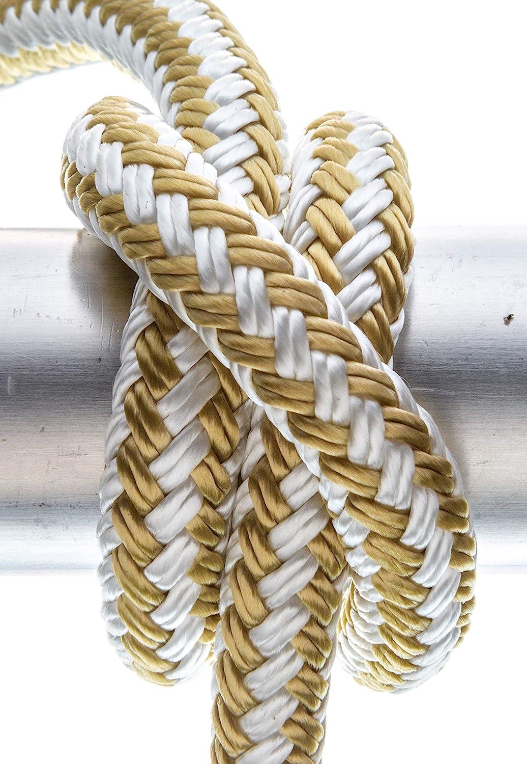 Seachoice 1/2-Inch x 20 Feet Double Braid Nylon Dock Line with Eye ...