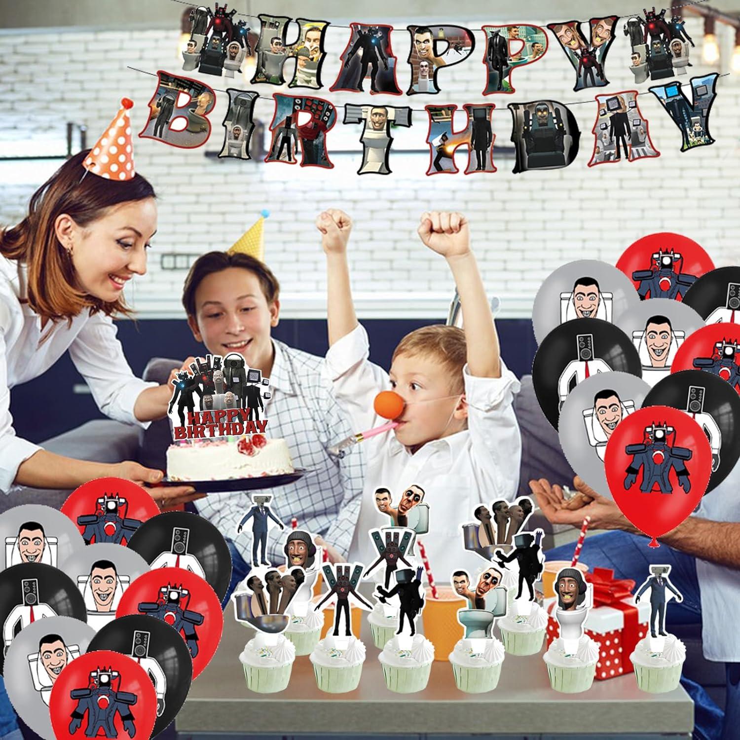32pcs Skibidi Toilet Birthday Party Decorations Supplies wopin-Skibidi ...