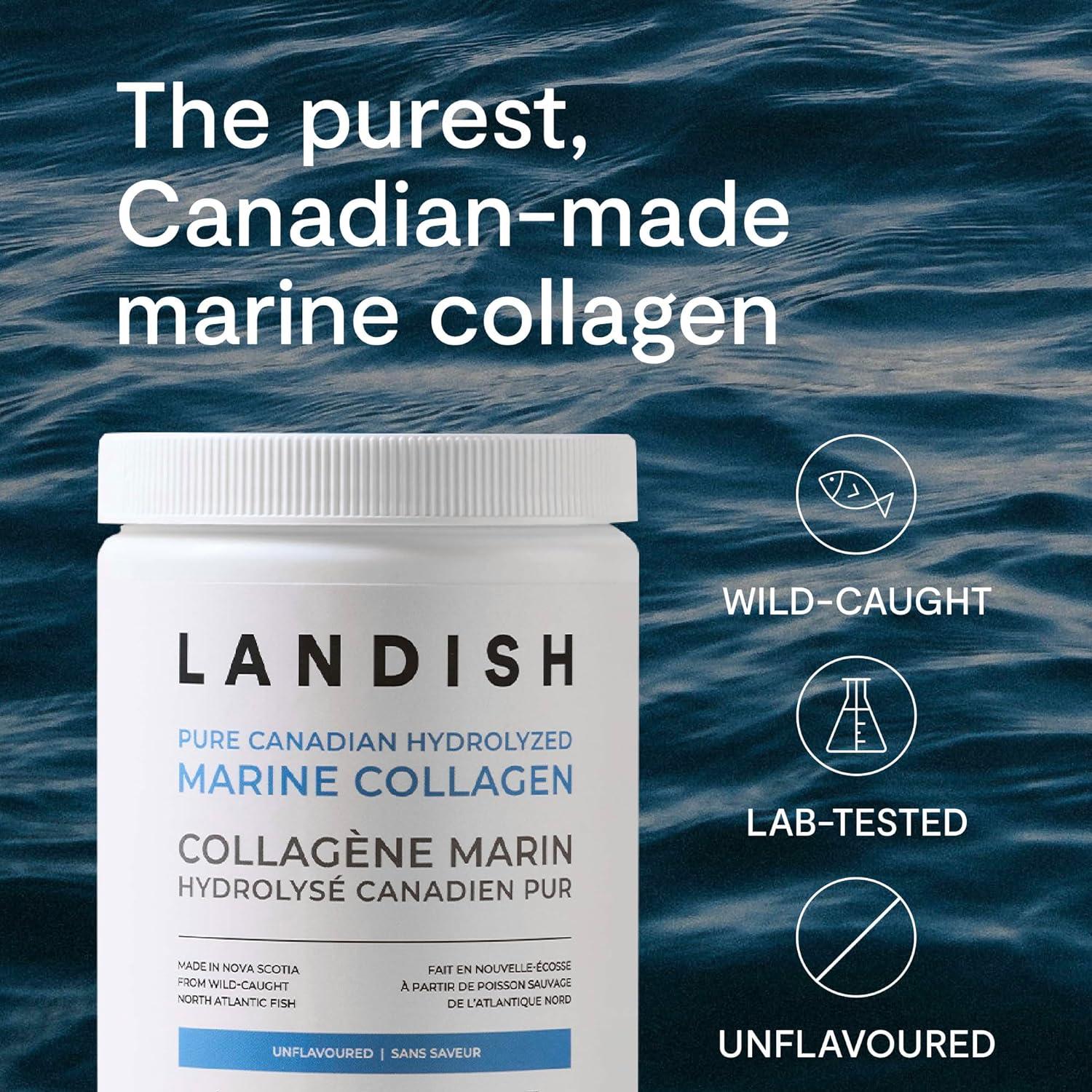 Landish Pure Canadian Hydrolyzed Marine Collagen Collagen Peptides ...