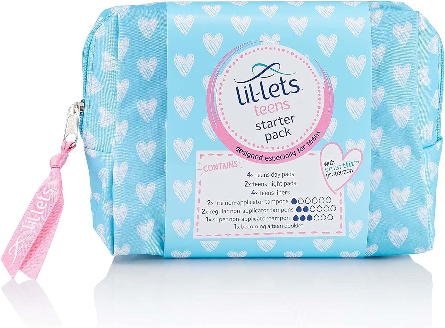 Lil-Lets Teens Starter Pack containing Teen Pads Panty Liners & Lil ...