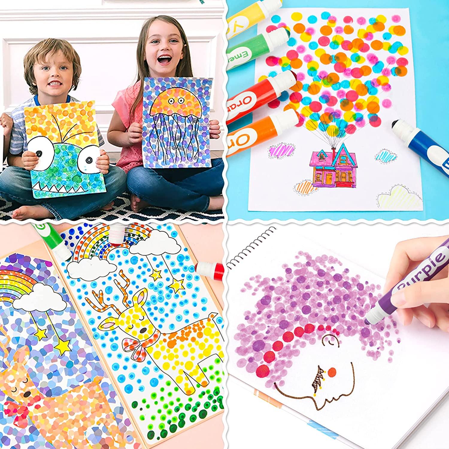 Shuttle Art Dot Markers - 15 Colors Washable Bingo Daubers for Kids ...