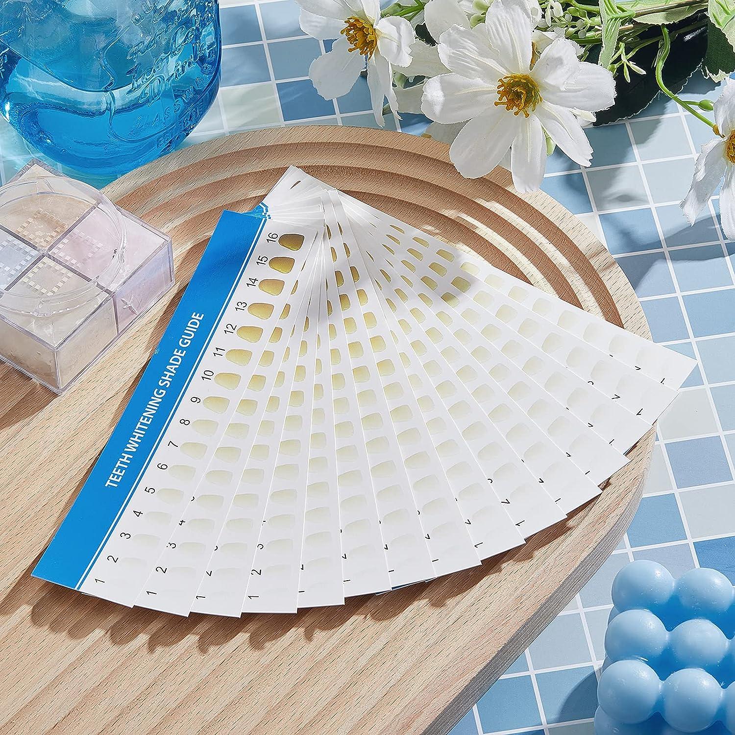 50-Piece Teeth Whitening Shade Guide for Porcelain Dental Color Cards ...