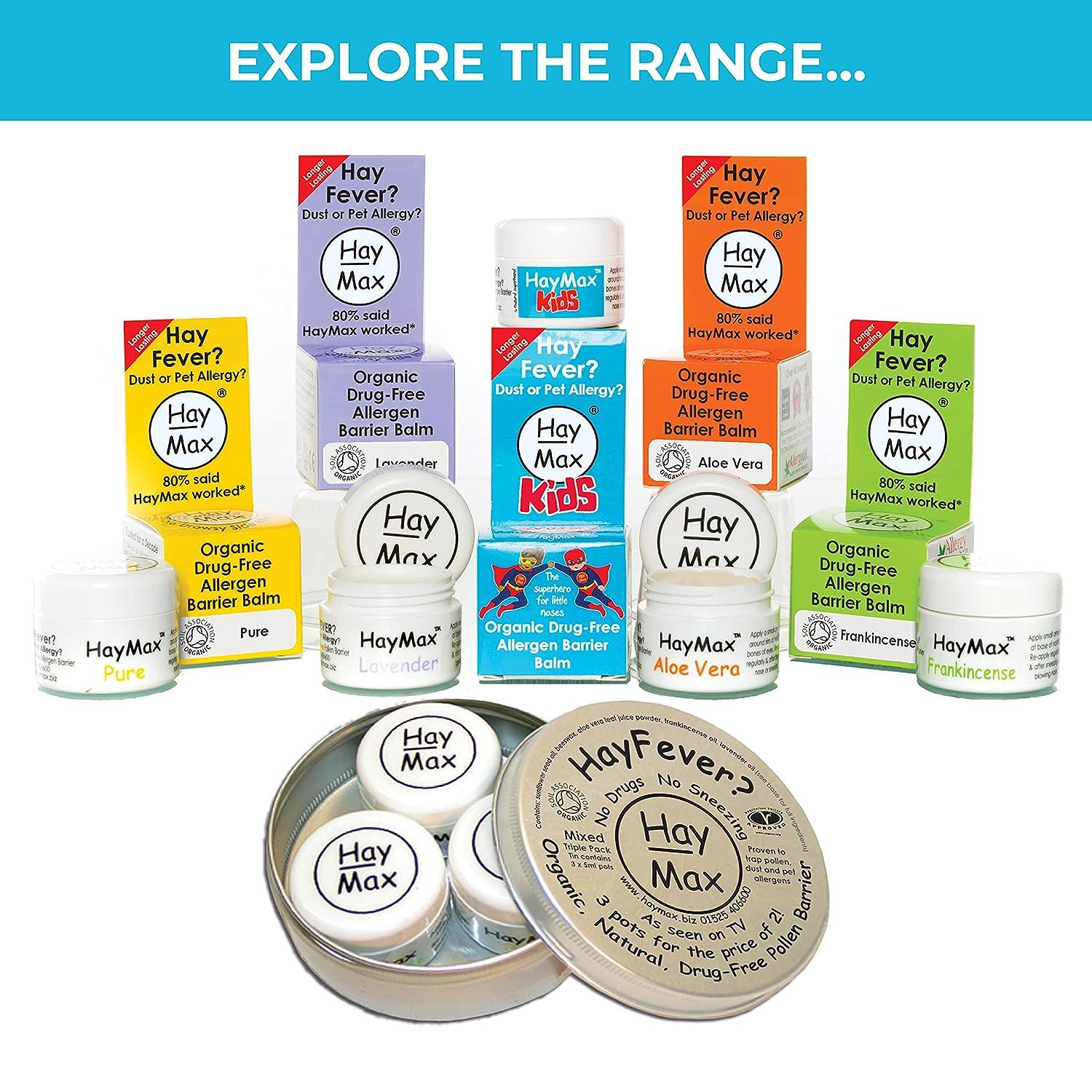 Organic HayMax Allergen Barrier Balm for Kids 5ml - Non-Drowsy Allergy ...