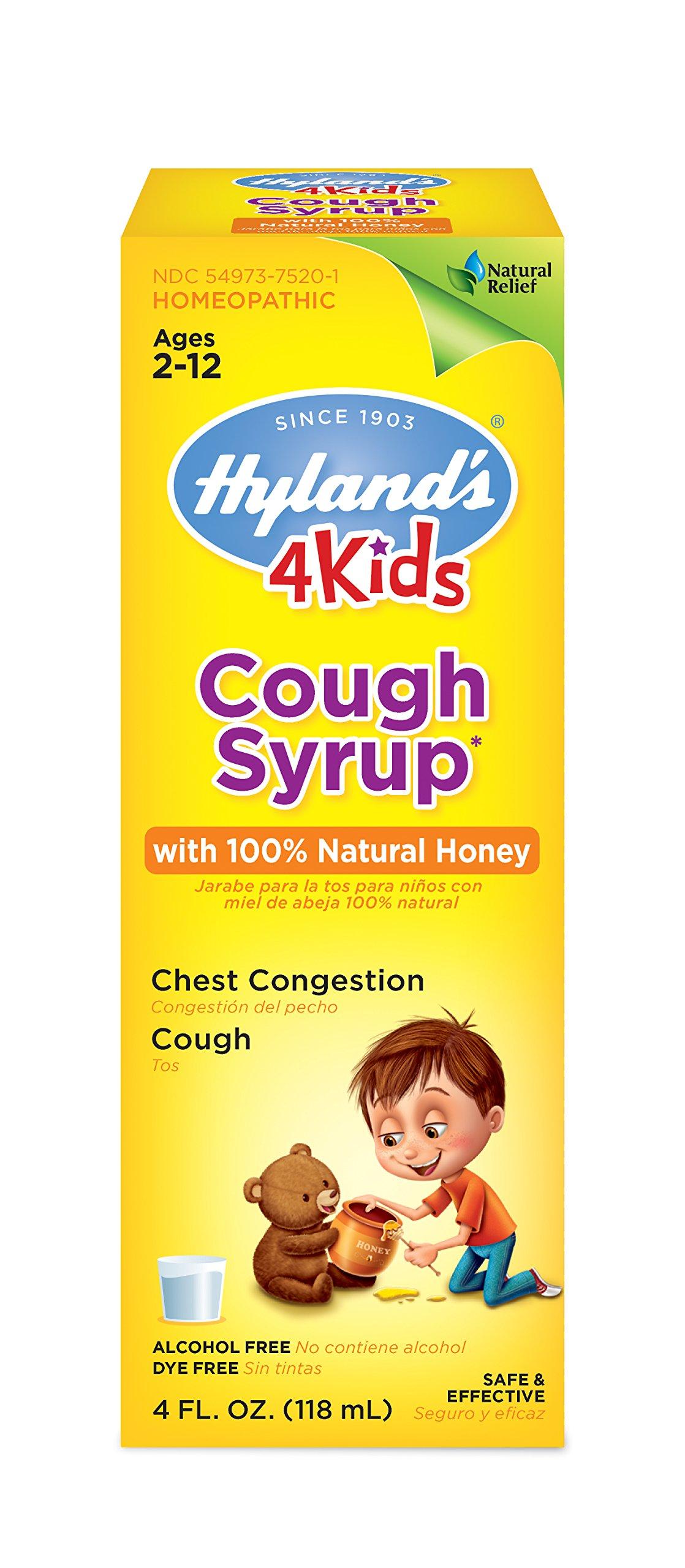 Hyland's 100% Honey Cough Syrup for Kids Ages 2+ - Natural Decongestant ...