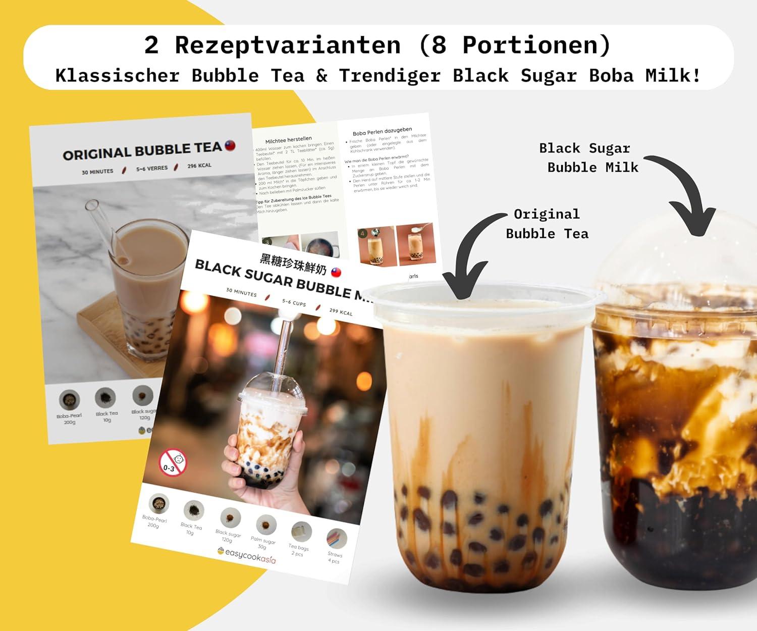 EasyCookAsia Bubble Tea Set | DIY Bubble Tea Kit with 2 Recipes ...