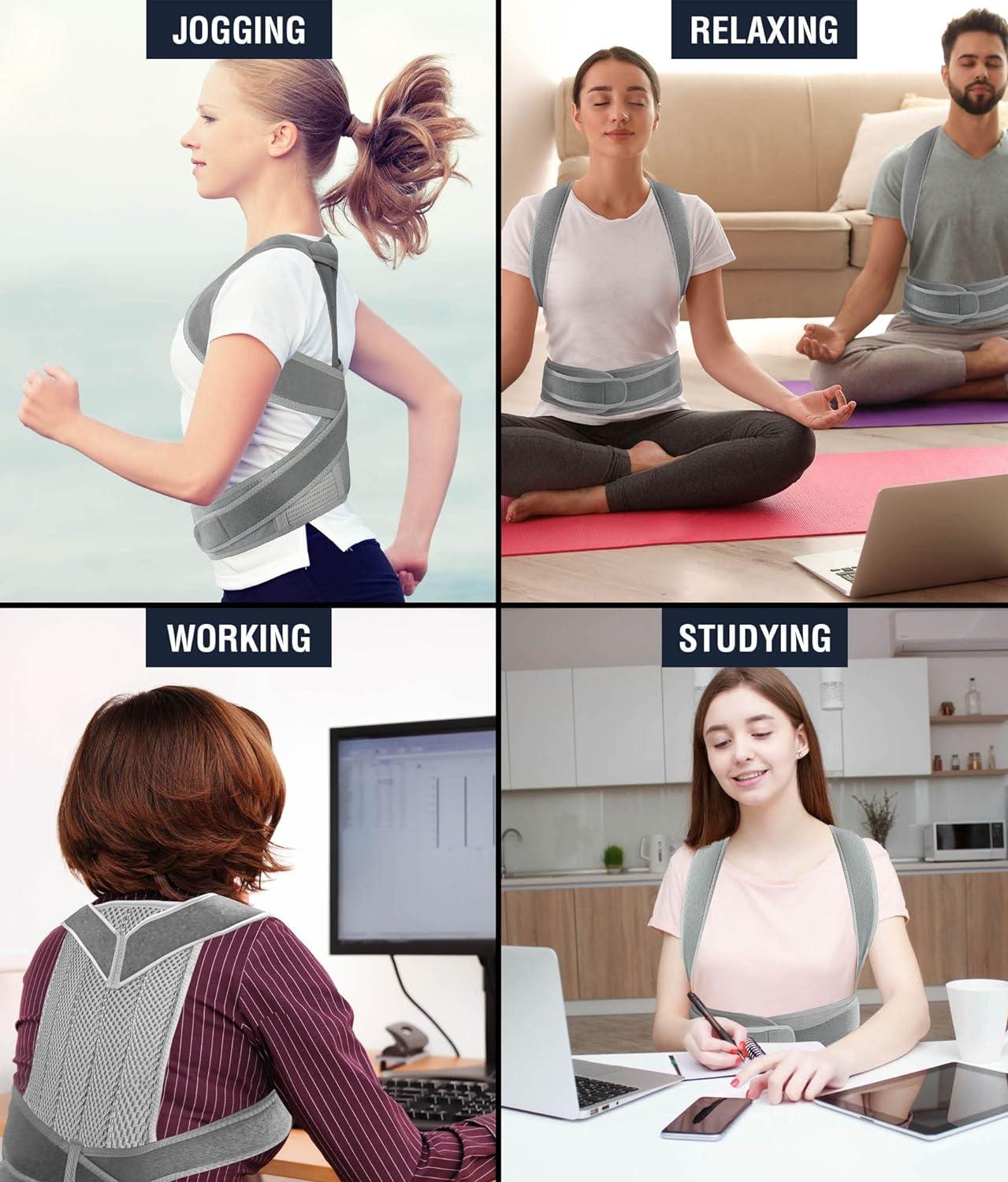 A&X Bravo Posture Corrector For Men and Women Lumbar Support with ...