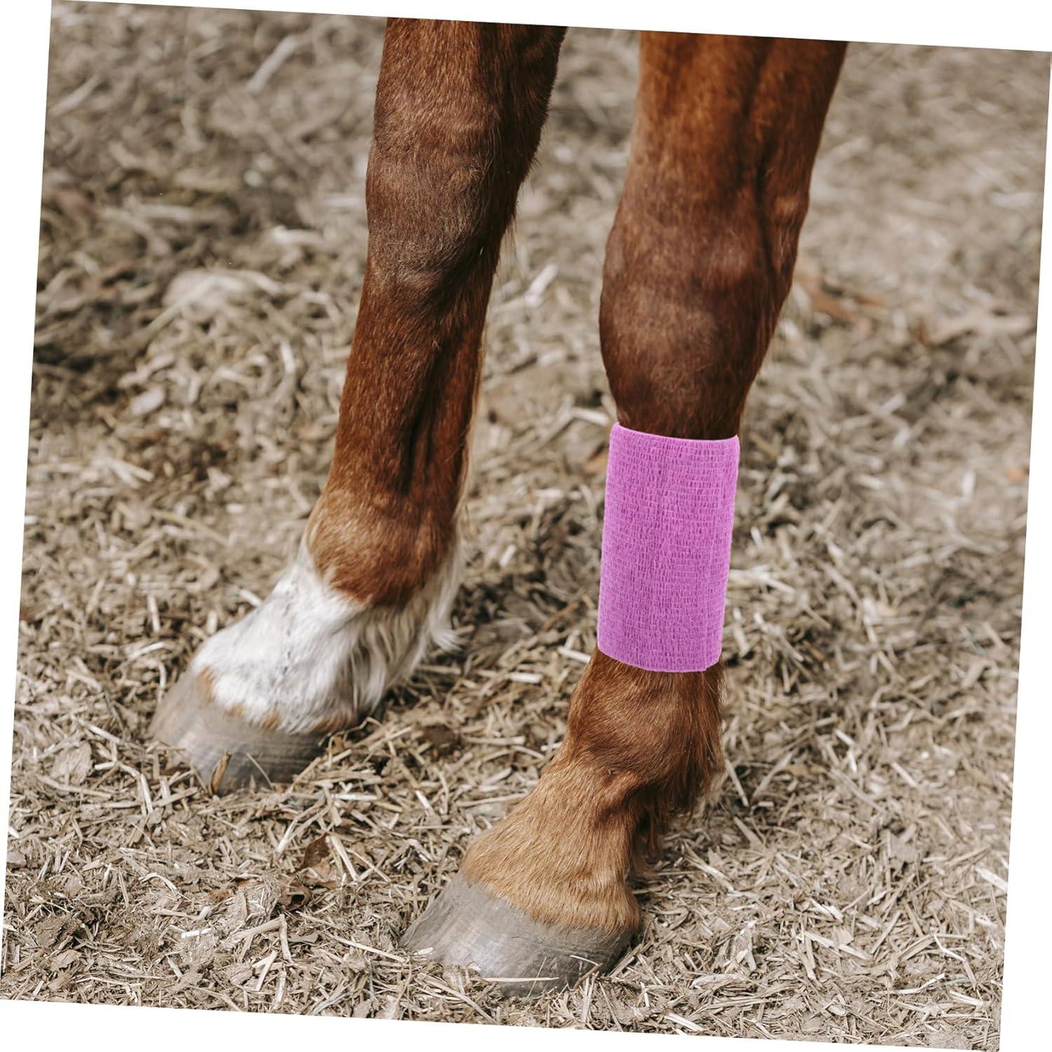 Buy LIOOBO Horse Leg Strap - Self-Adhesive Elastic Tail & Leg Wrap ...