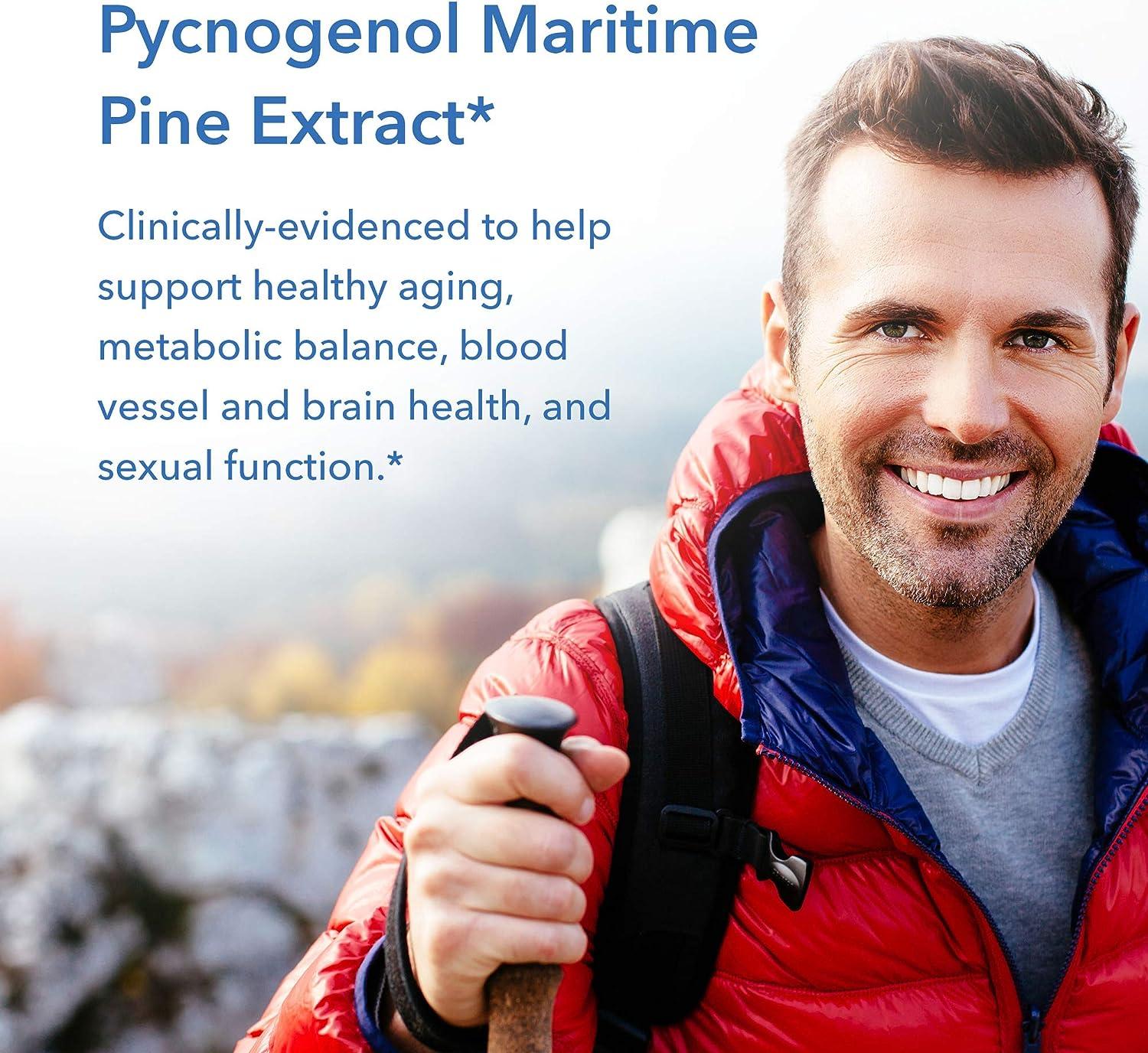 Pycnogenol 100 Pine Bark Supplement - Heart, Brain, Circulation Support ...
