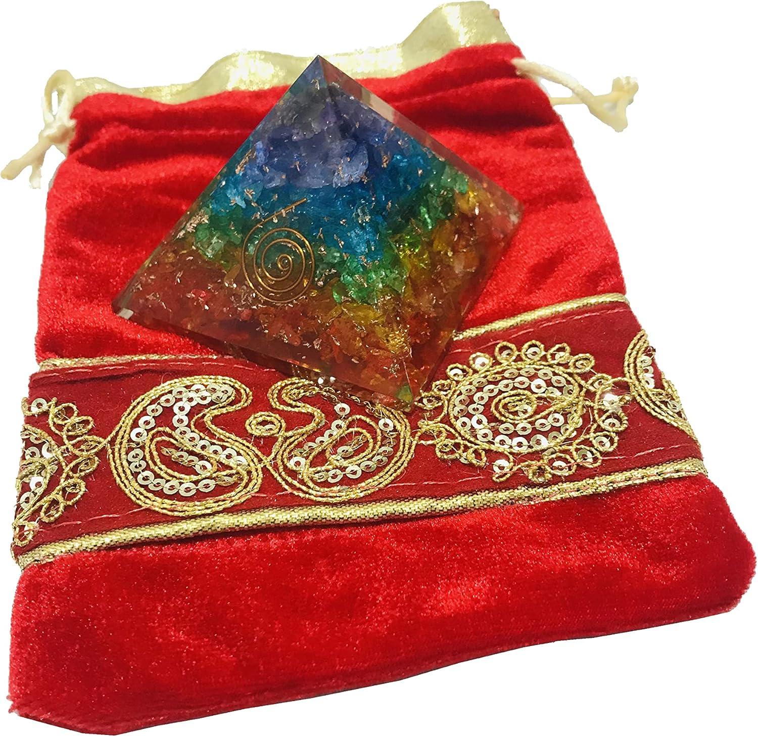 7 Chakra Orgone Pyramid | Healing Stone & Protection Crystals | Energy ...