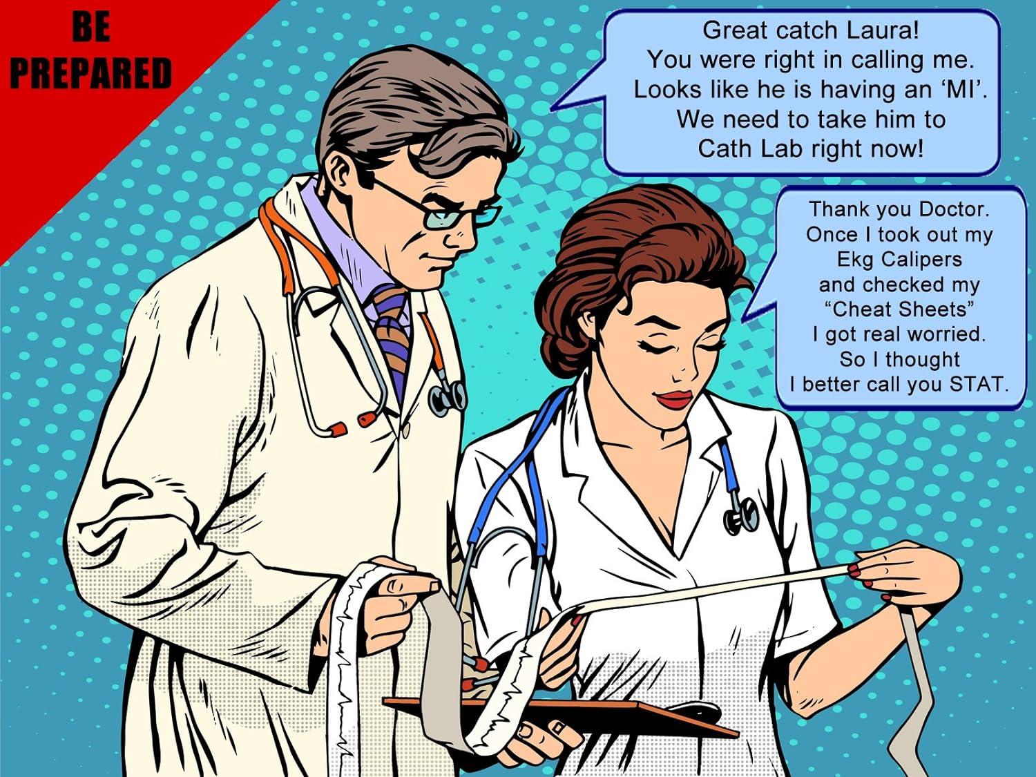 EKG Calipers with ECG Rhythm Interpretation Cards: The Ultimate 12 Lead ...