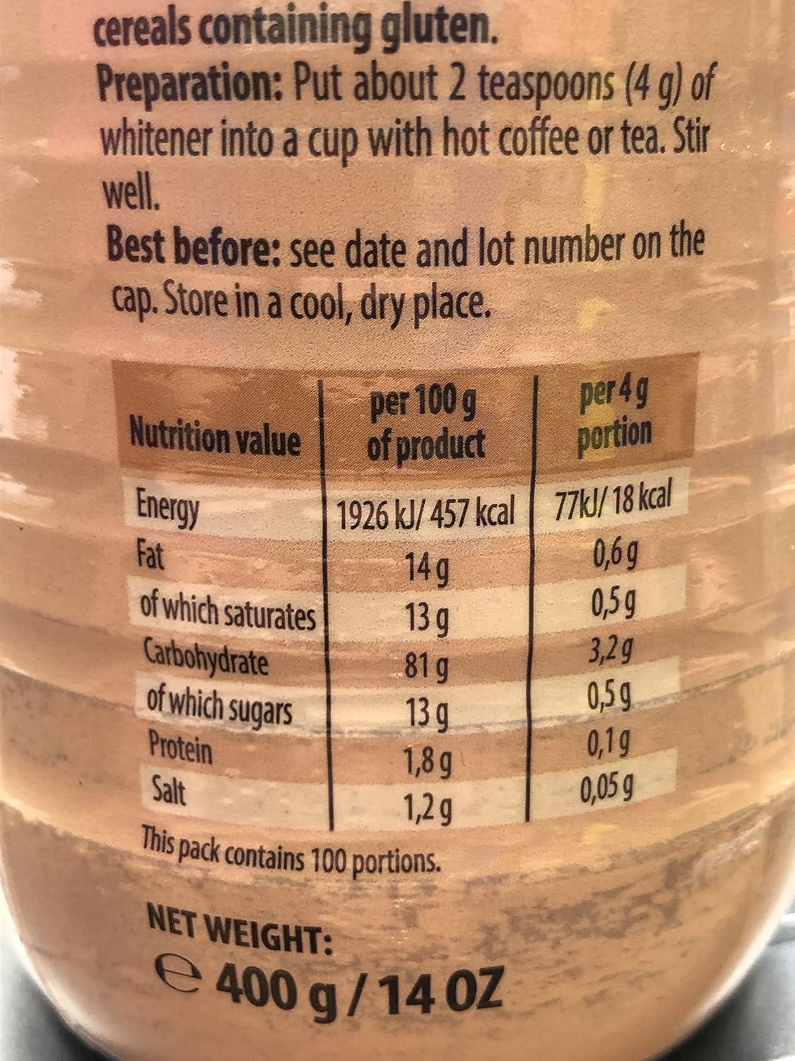 Mokate Coffee and Tea Whitener 2x 400g - 14% Fat | High-Quality Creamer ...