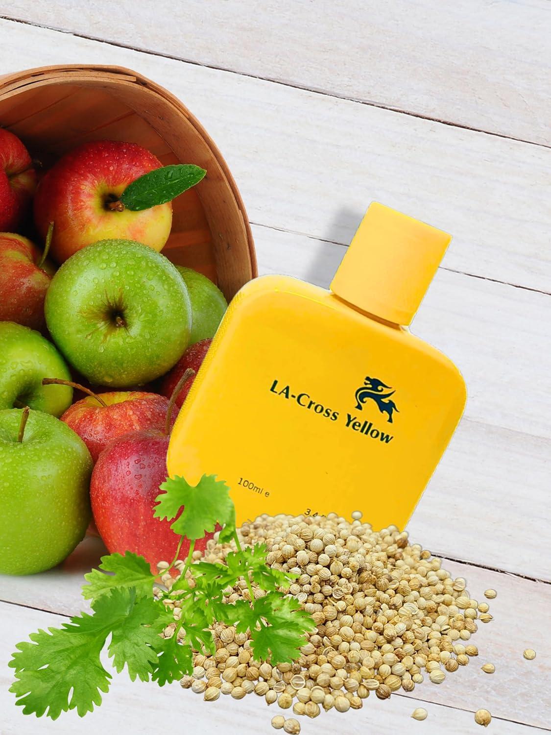 LA- CROSS YELLOW EAU DE TOILETTE 3.4 FL. Oz. Aromatic Fruity fragrance ...