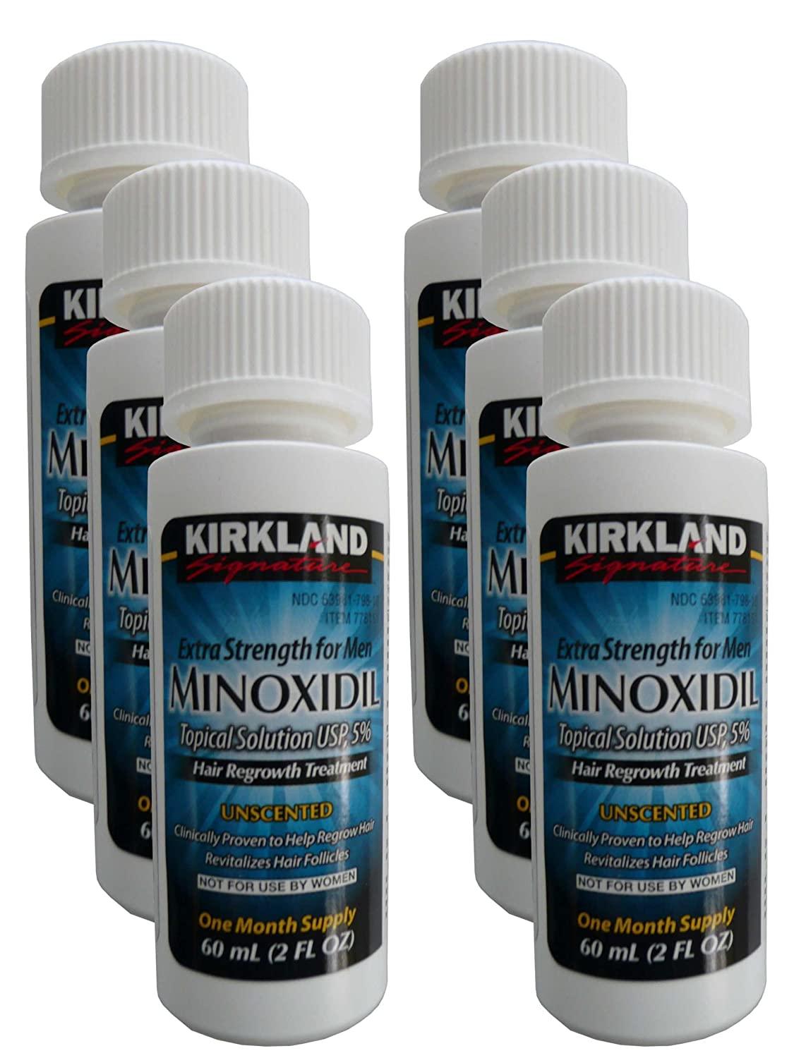 Kirkland Signature Minoxidil 5% Extra Strength Hair Regrowth for Men 12 ...
