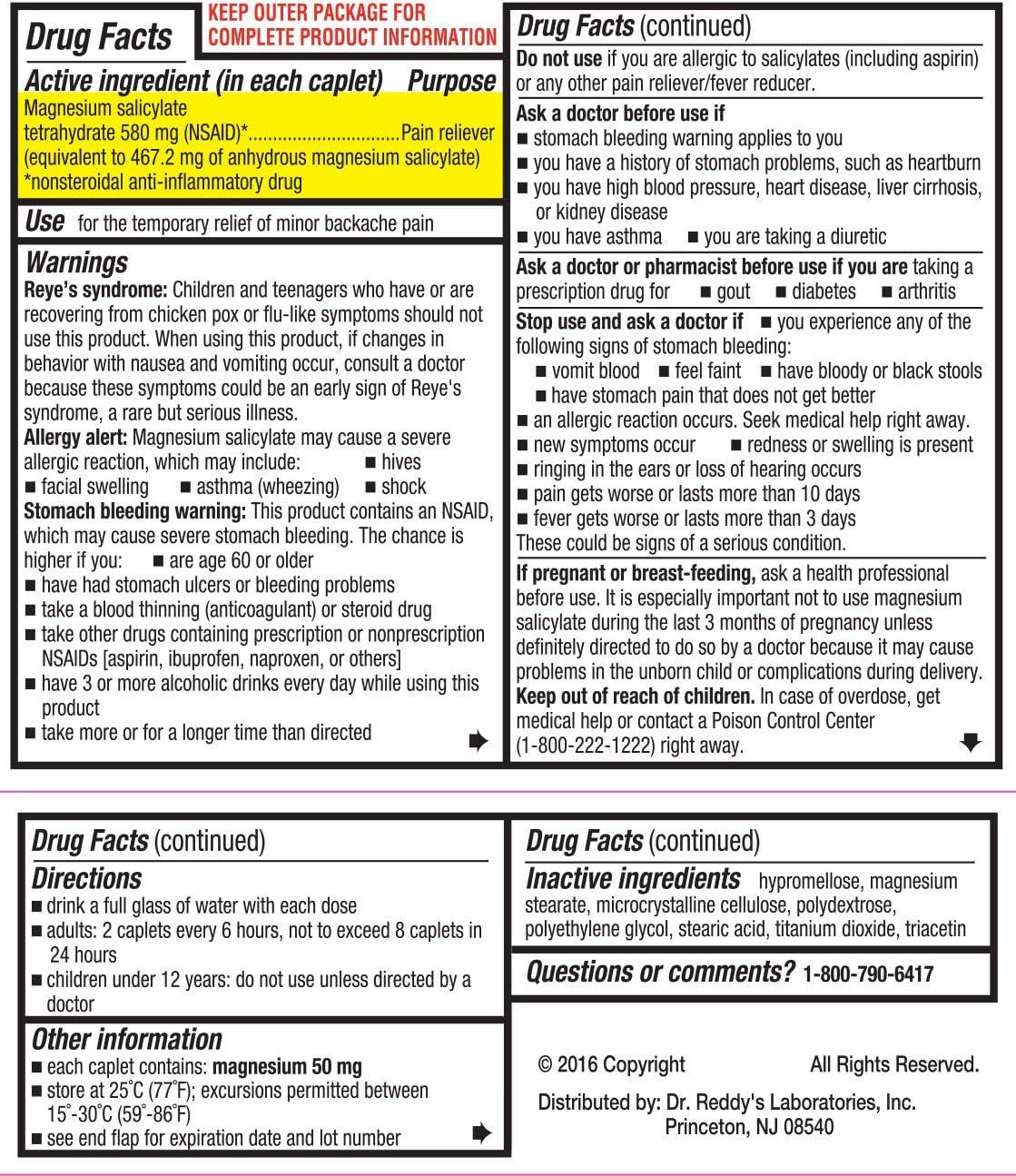 Doans Extra Strength Pain Reliever Caplets 24 Count