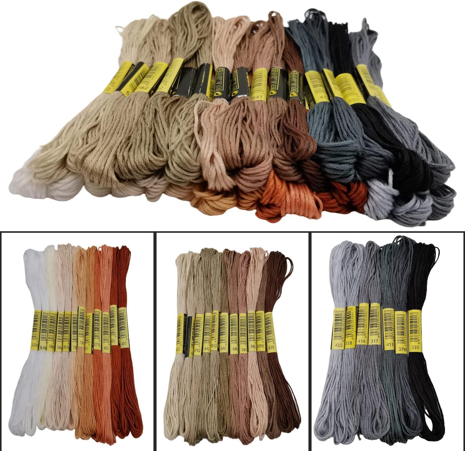 Cldamecy 30 Skeins Gradient Embroidery Thread Set for Cross Stitch and ...